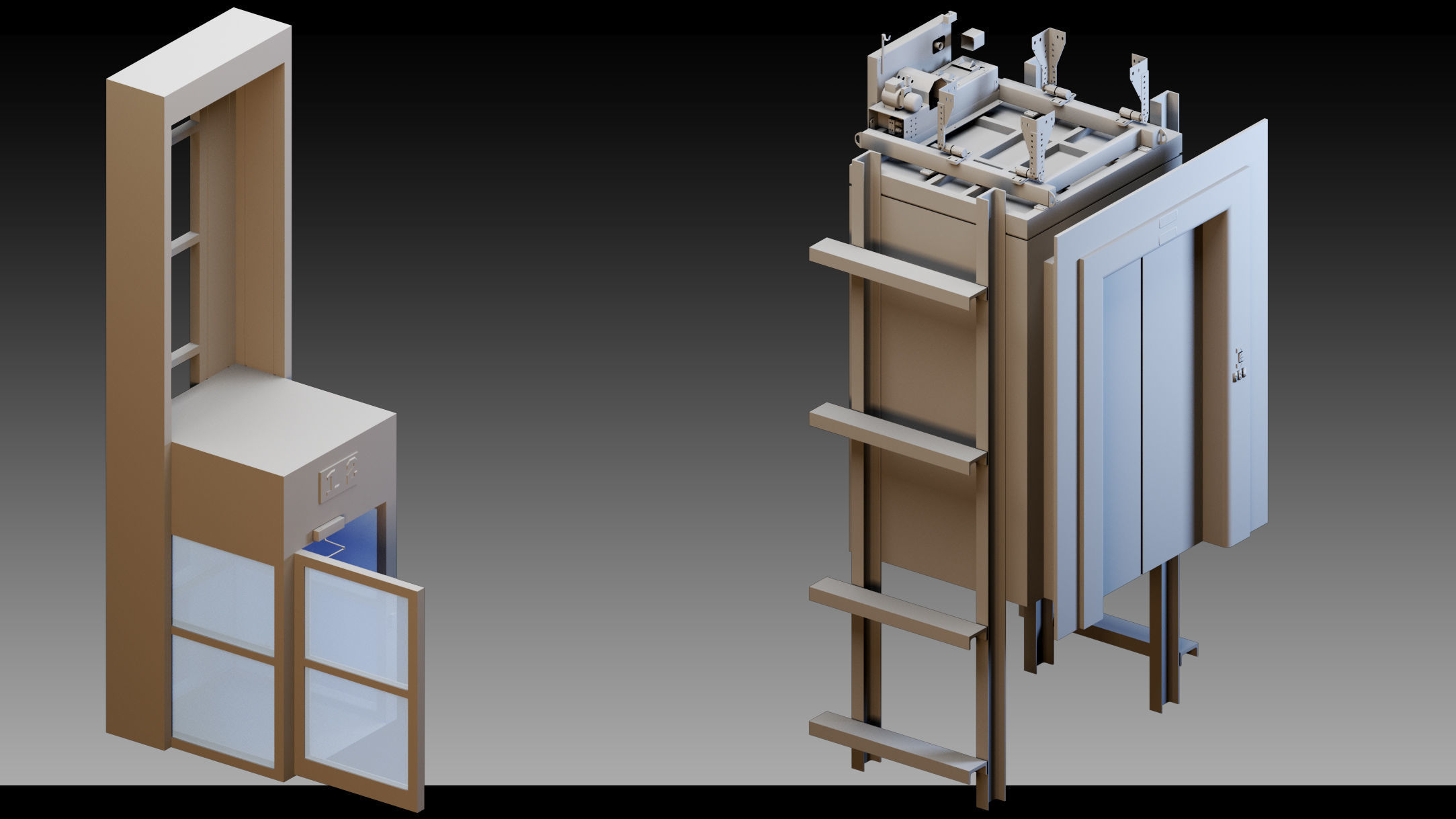 3D model 30 Elevators and Escalators- High detail 3d models VR / AR / low-poly | CGTrader