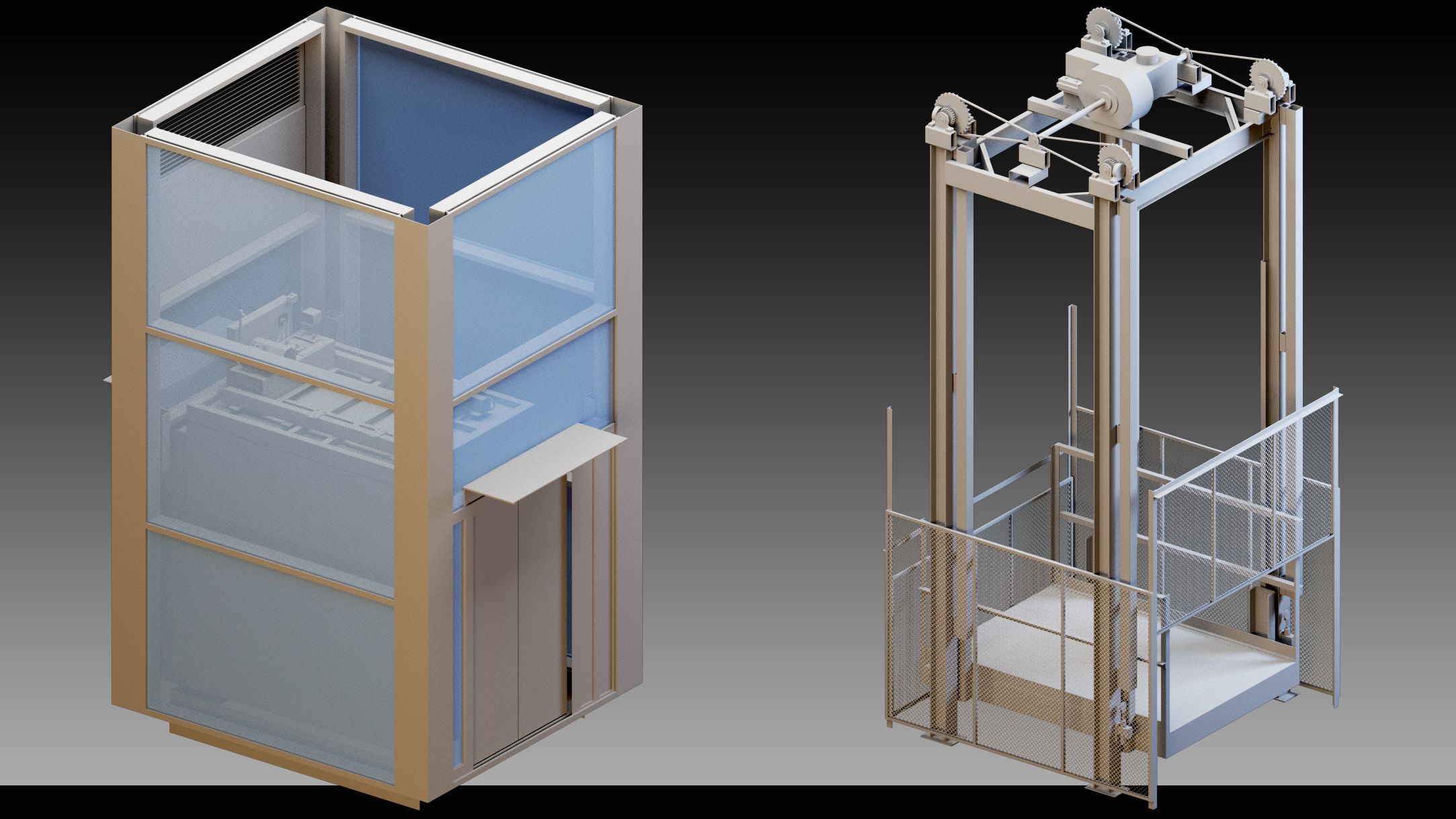 3D model 30 Elevators and Escalators- High detail 3d models VR / AR / low-poly | CGTrader