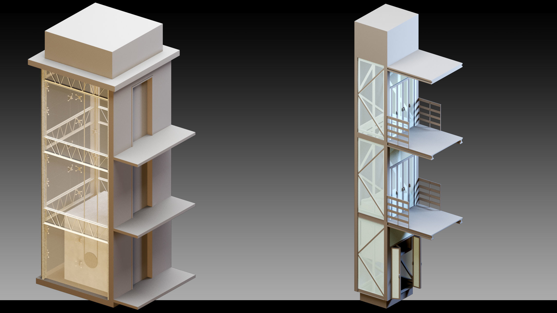 3D model 30 Elevators and Escalators- High detail 3d models VR / AR / low-poly | CGTrader