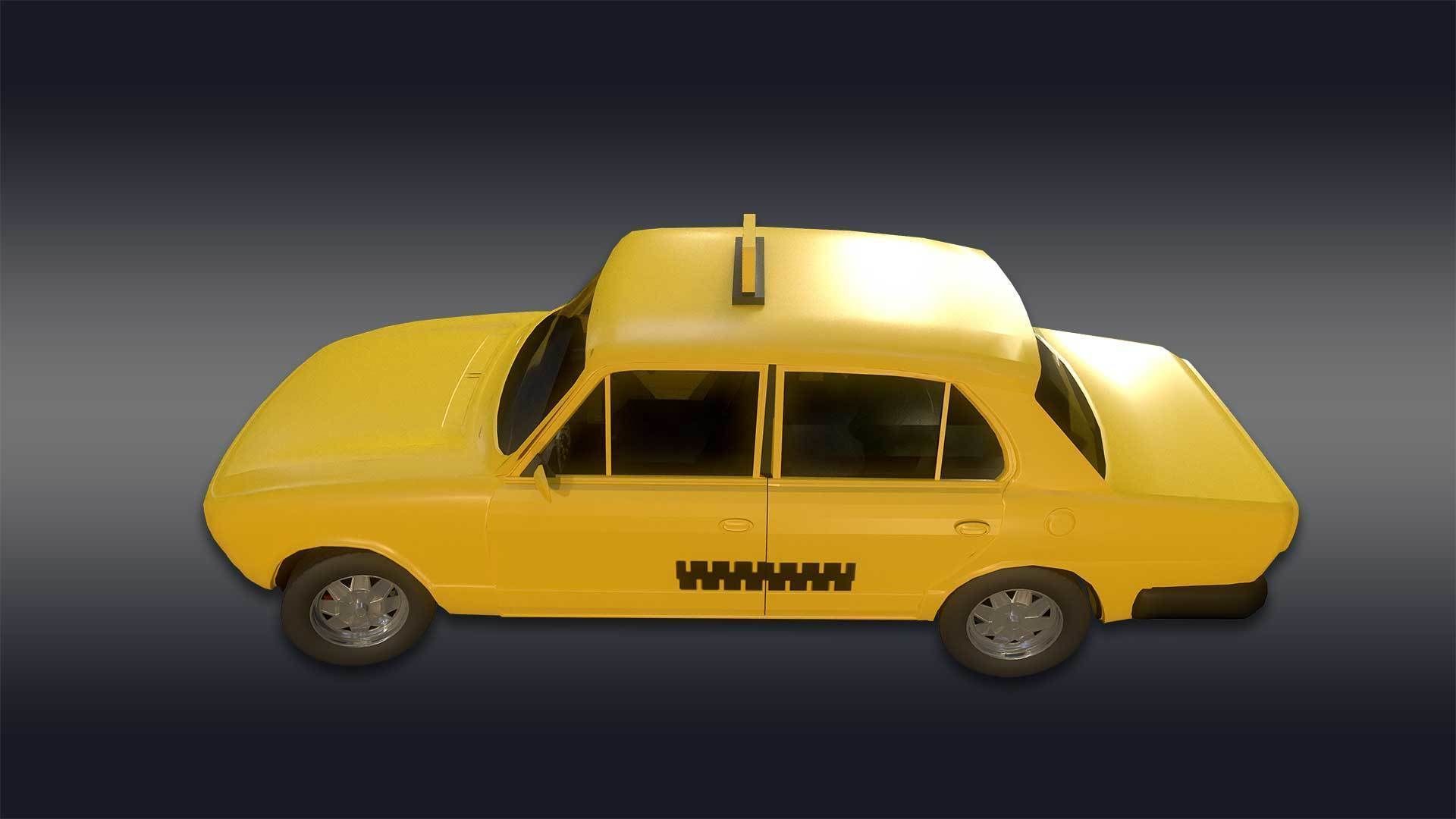 Taxi Yellow Cab - Photo Real 3D model | CGTrader