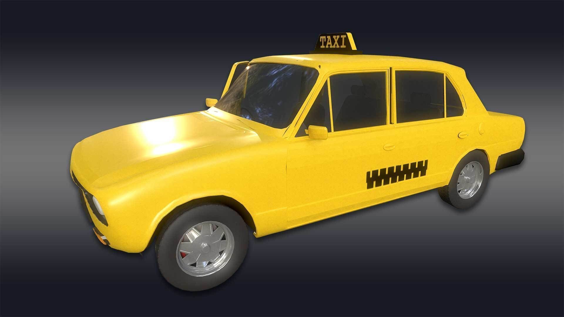 Taxi Yellow Cab - Photo Real 3D model | CGTrader