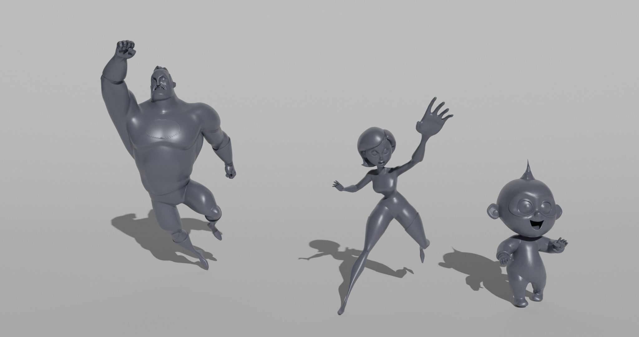 Incredible 3d characters pack of three characters 3D model 3D printable ...