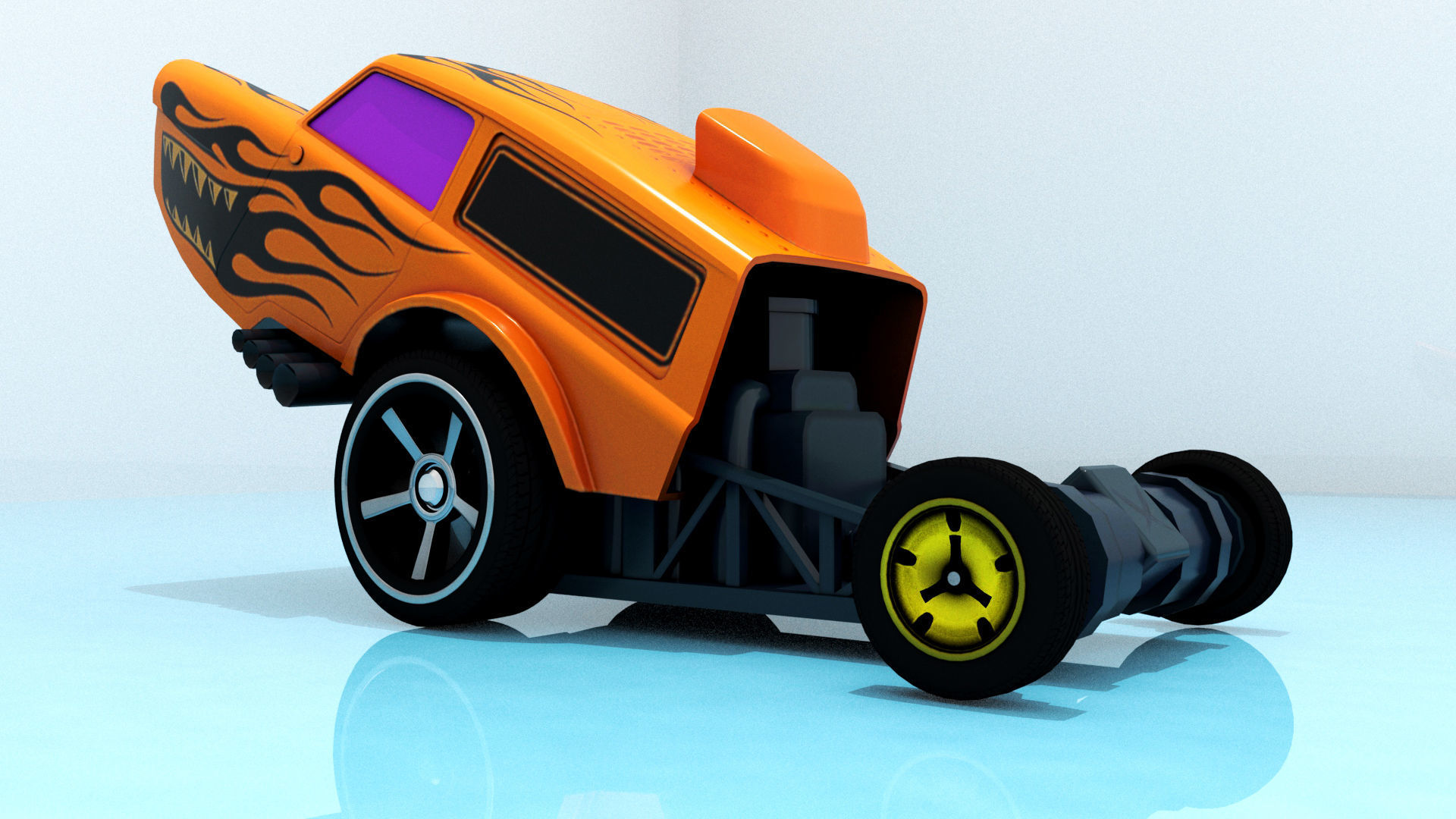 Sports car hot wheel 3D model | CGTrader