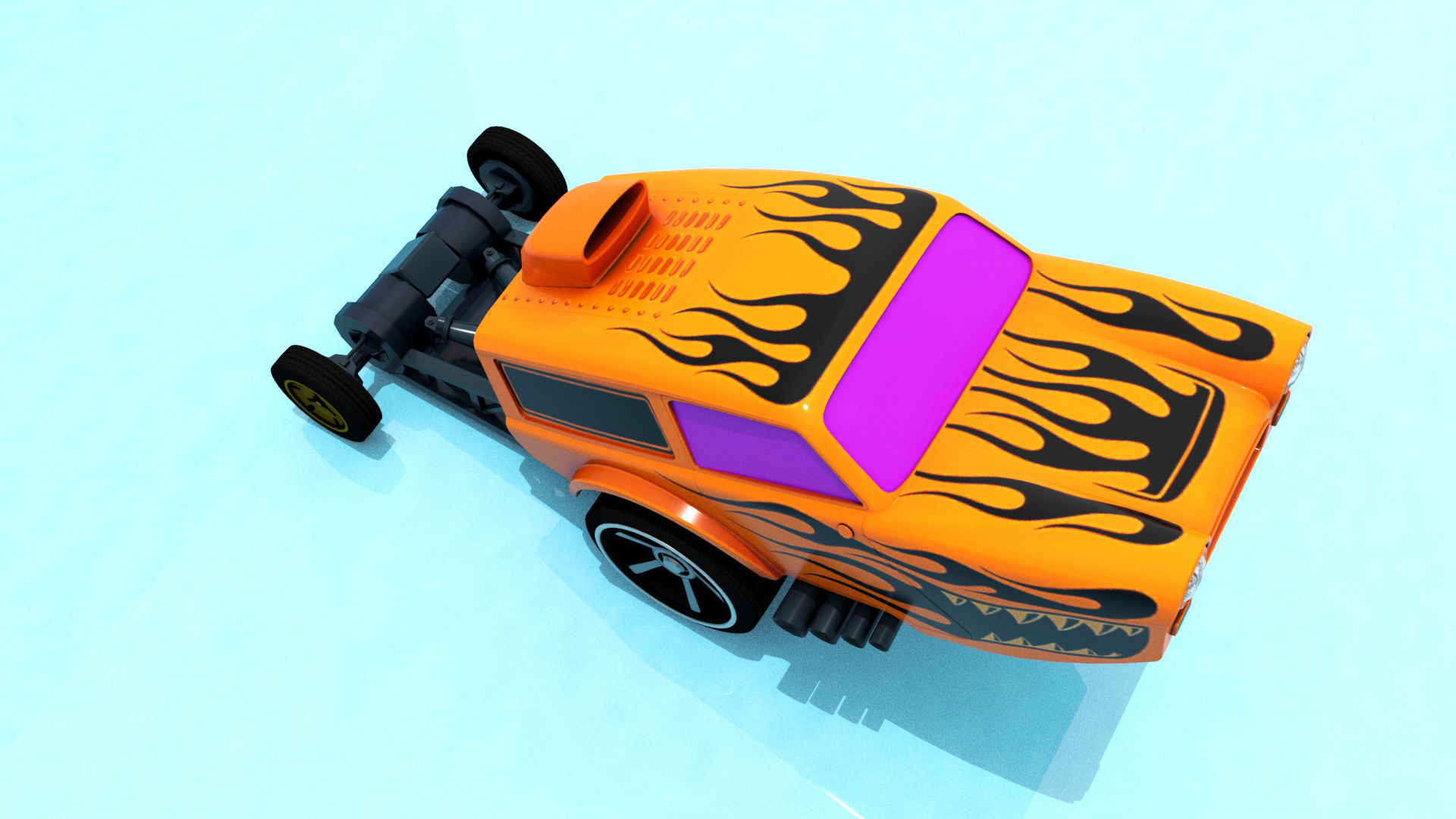 Sports car hot wheel 3D model | CGTrader