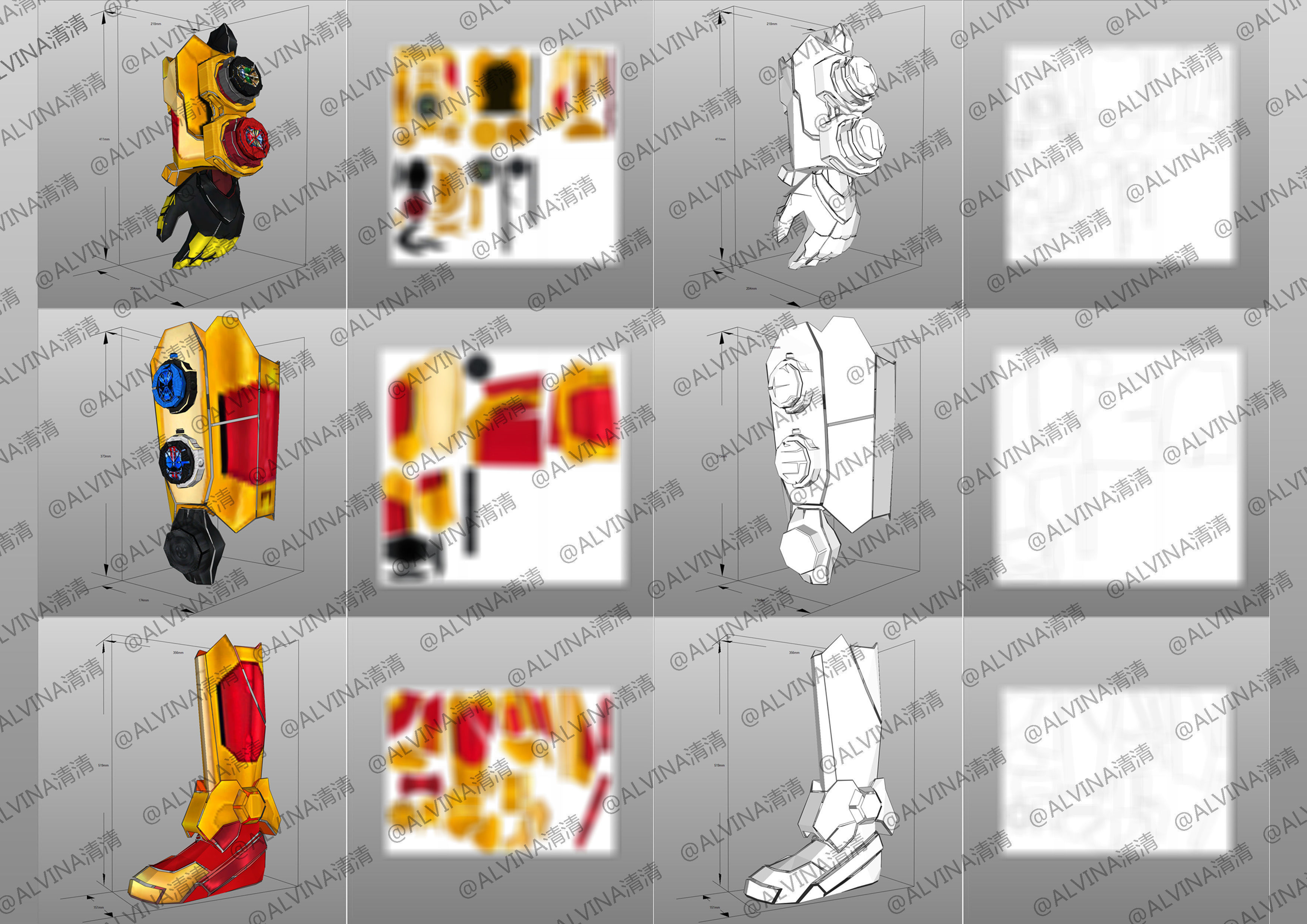 3D model Kamen Rider Geiz Majesty Armor - DIY Cosplay Pepakura Foam VR ...