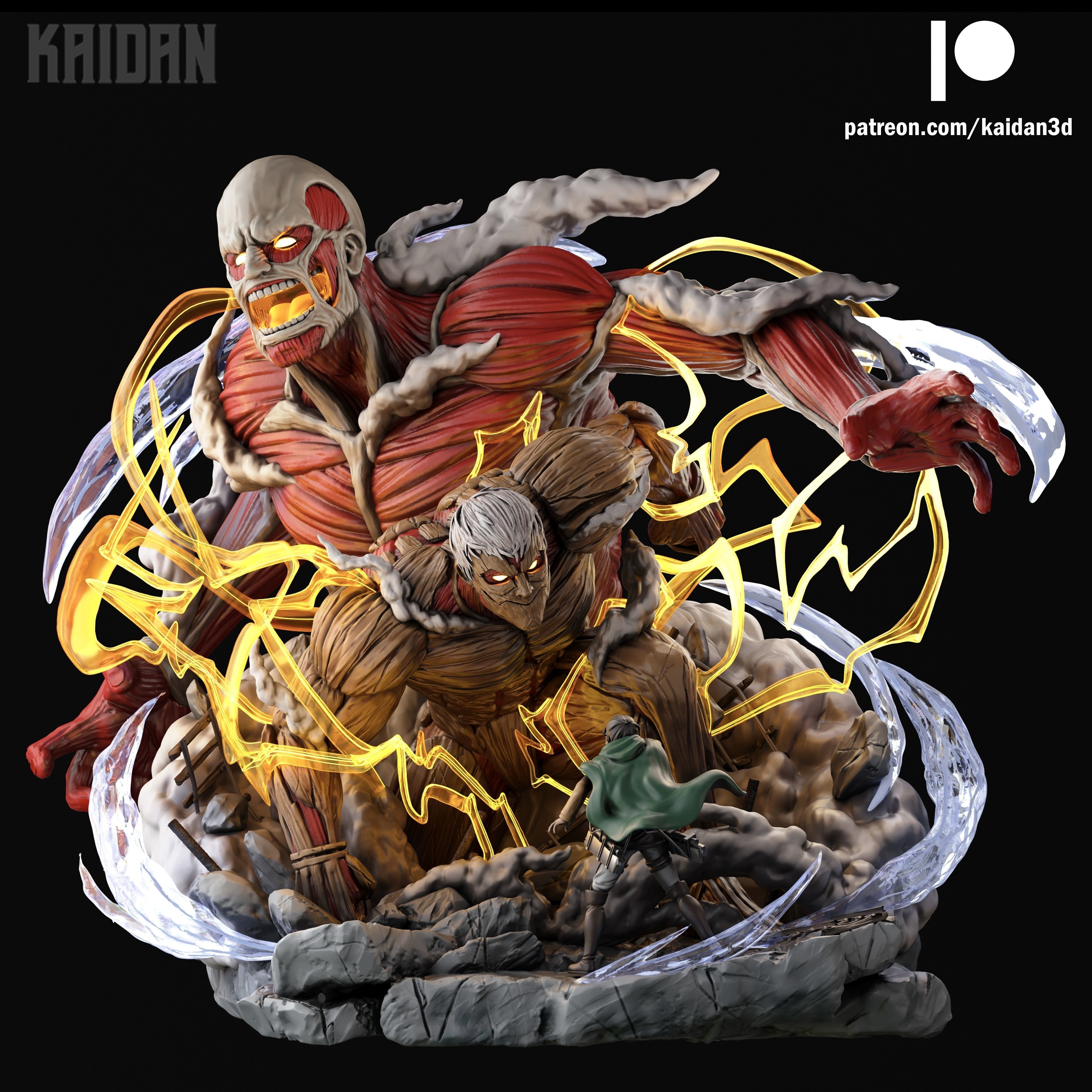 Armored Titan and Colossal Titan Reveal - STL for 3D printing 3D model ...