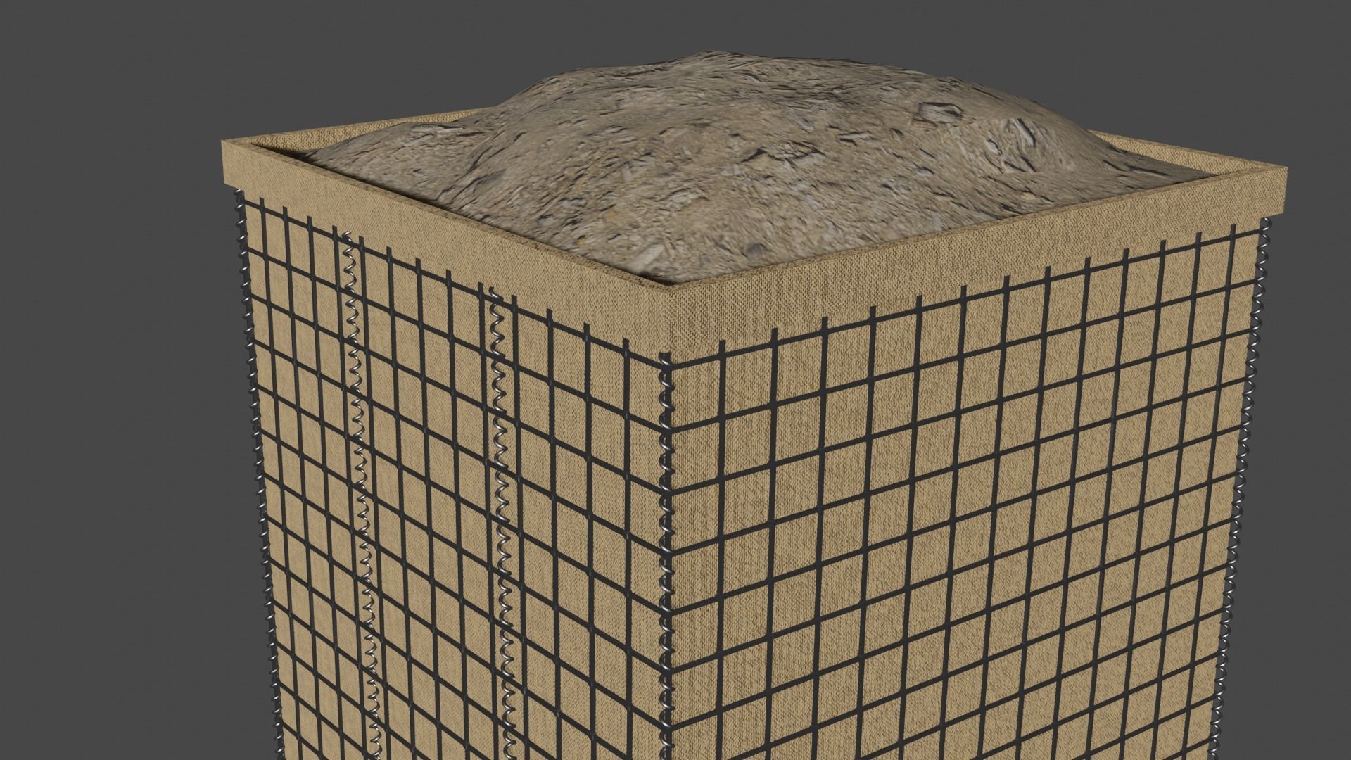 Sand wall military free 3D model | CGTrader
