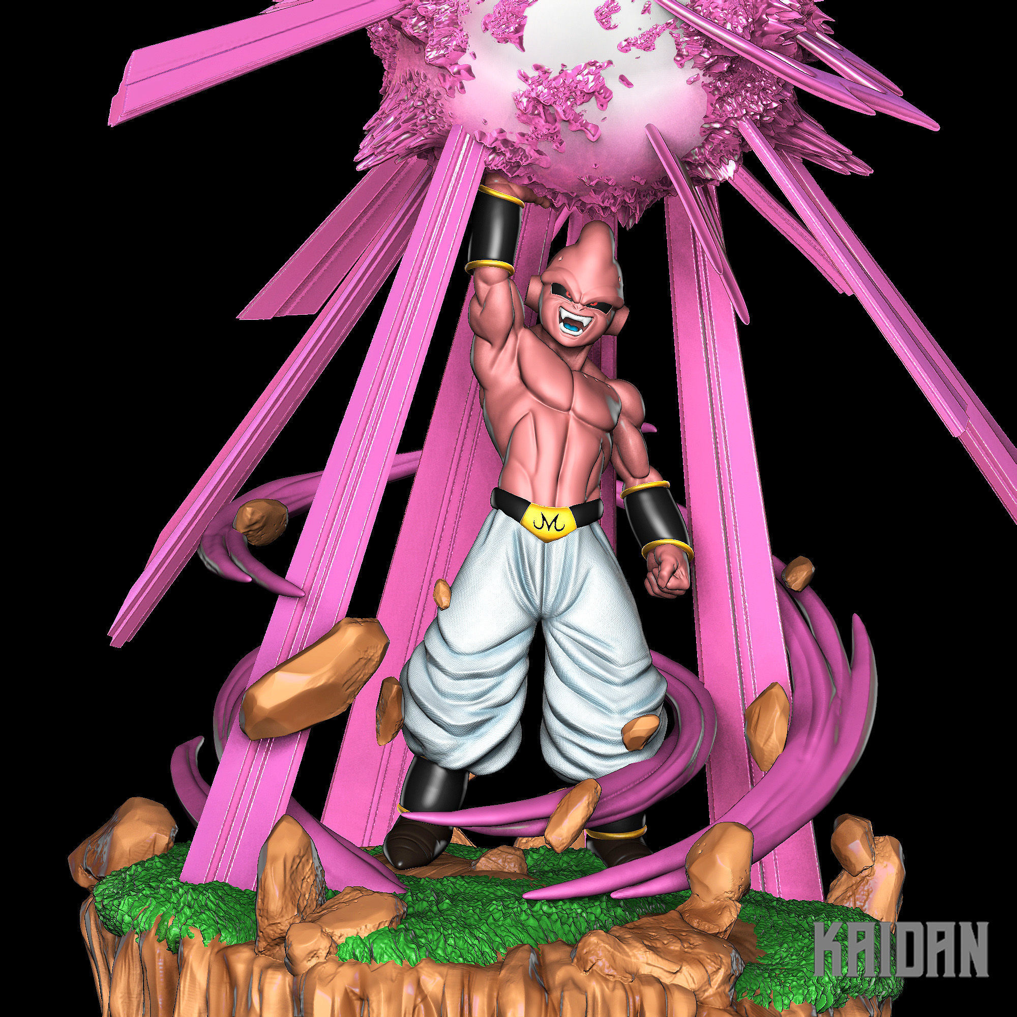 Kid Buu X Planet Burst DBZ - STL ready for 3D printing 3D model 3D ...
