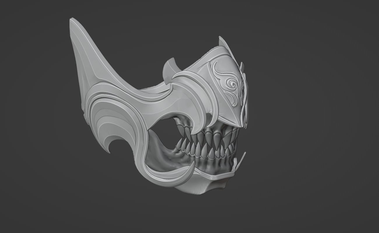 Reptile mask from MK1 - Wozakian Conflict Half-Mask 3D model 3D ...