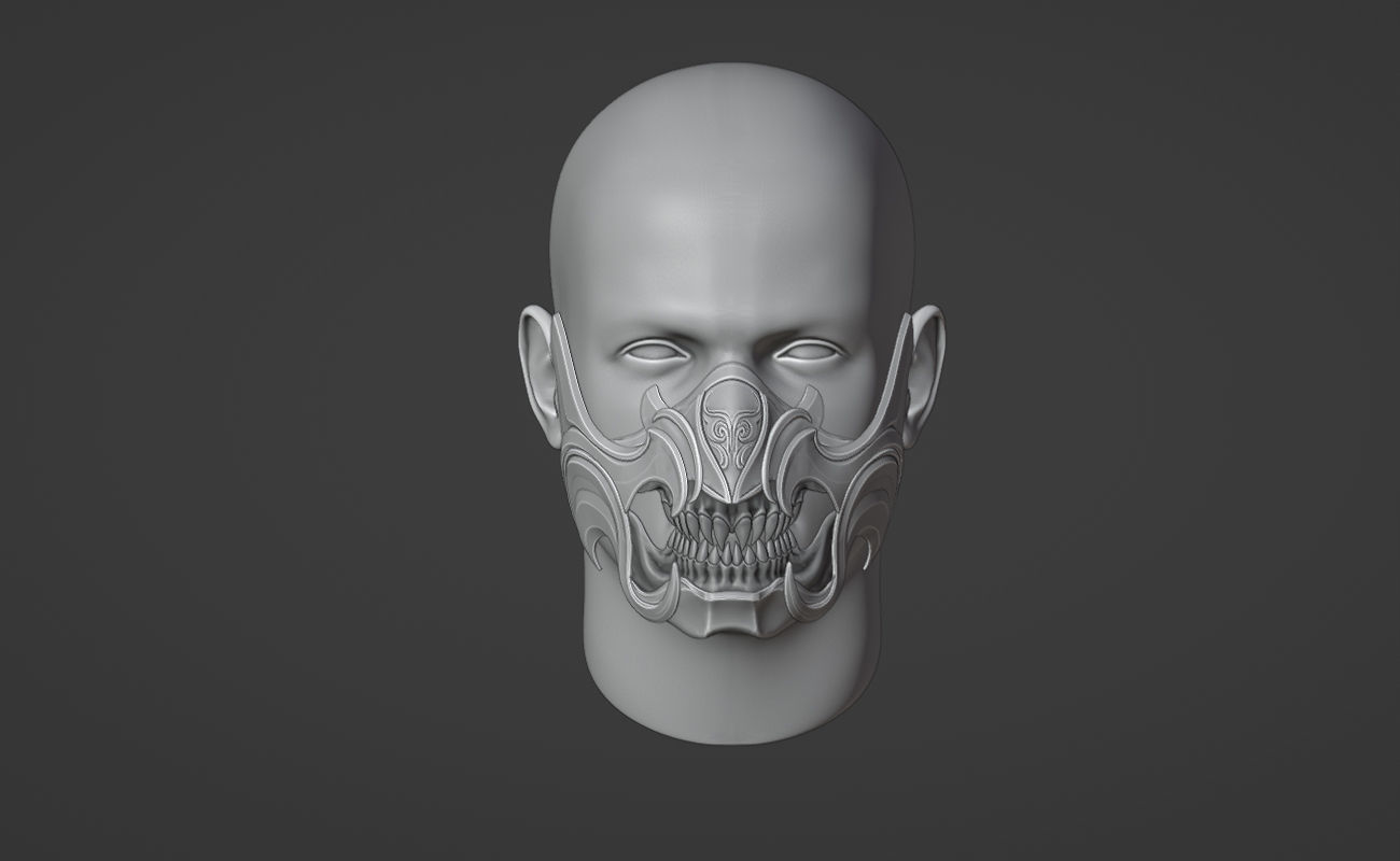 Reptile mask from MK1 - Wozakian Conflict Half-Mask 3D model 3D ...