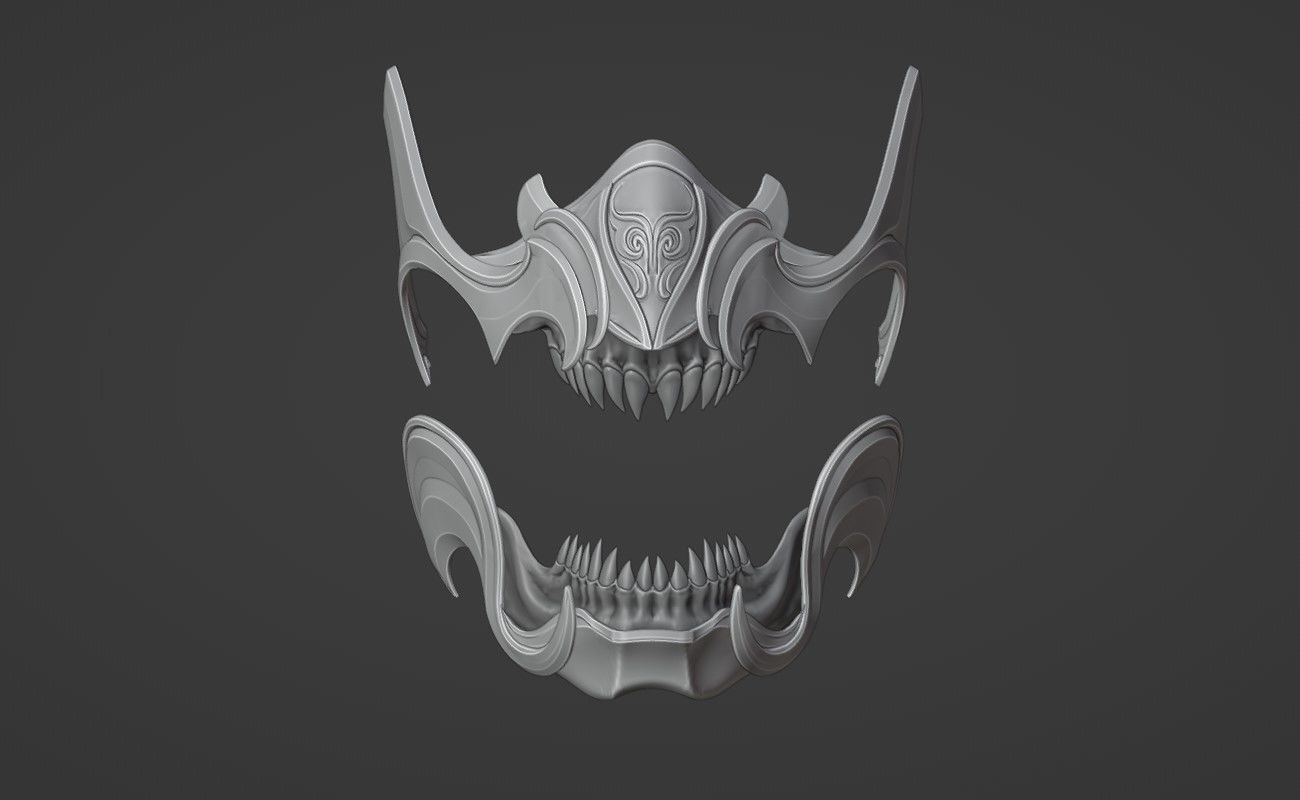 Reptile mask from MK1 - Wozakian Conflict Half-Mask 3D model 3D ...