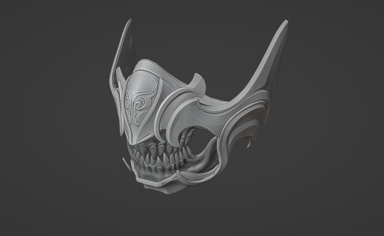 Reptile mask from MK1 - Wozakian Conflict Half-Mask 3D model 3D ...
