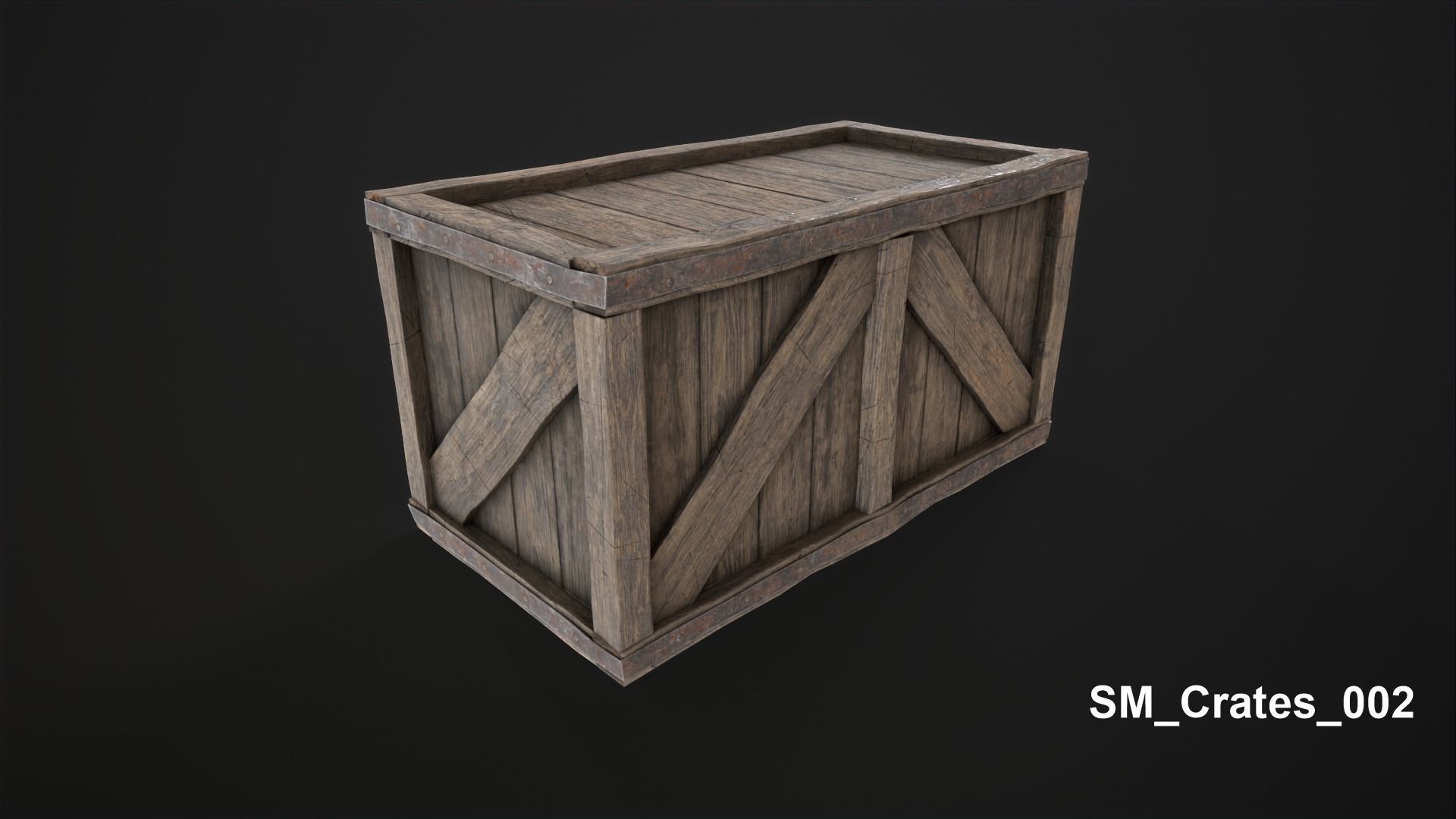3D model Storage props crates barrels wool bales VR / AR / low-poly ...