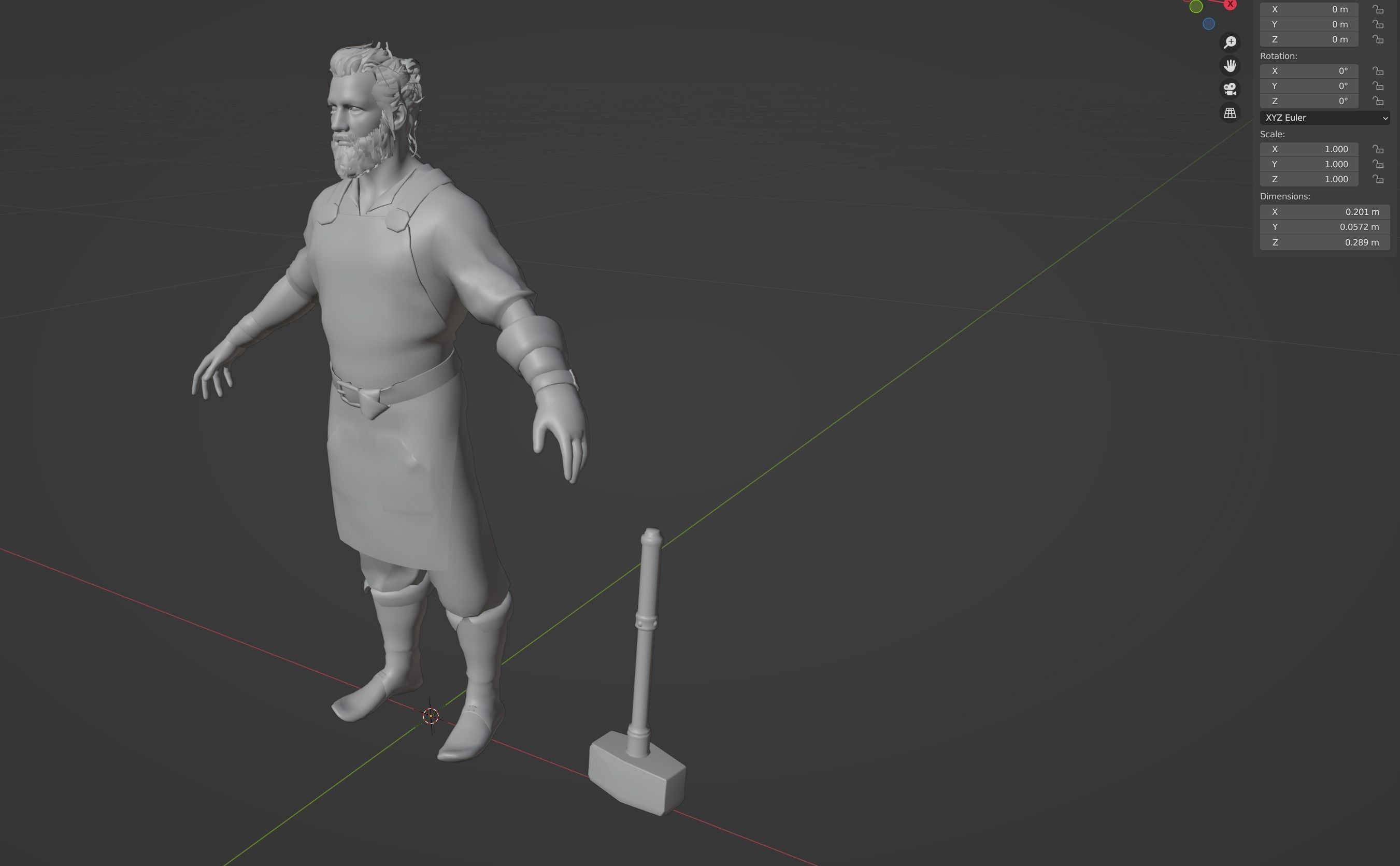 Blacksmith Figure for 3D Print 3D model 3D printable | CGTrader