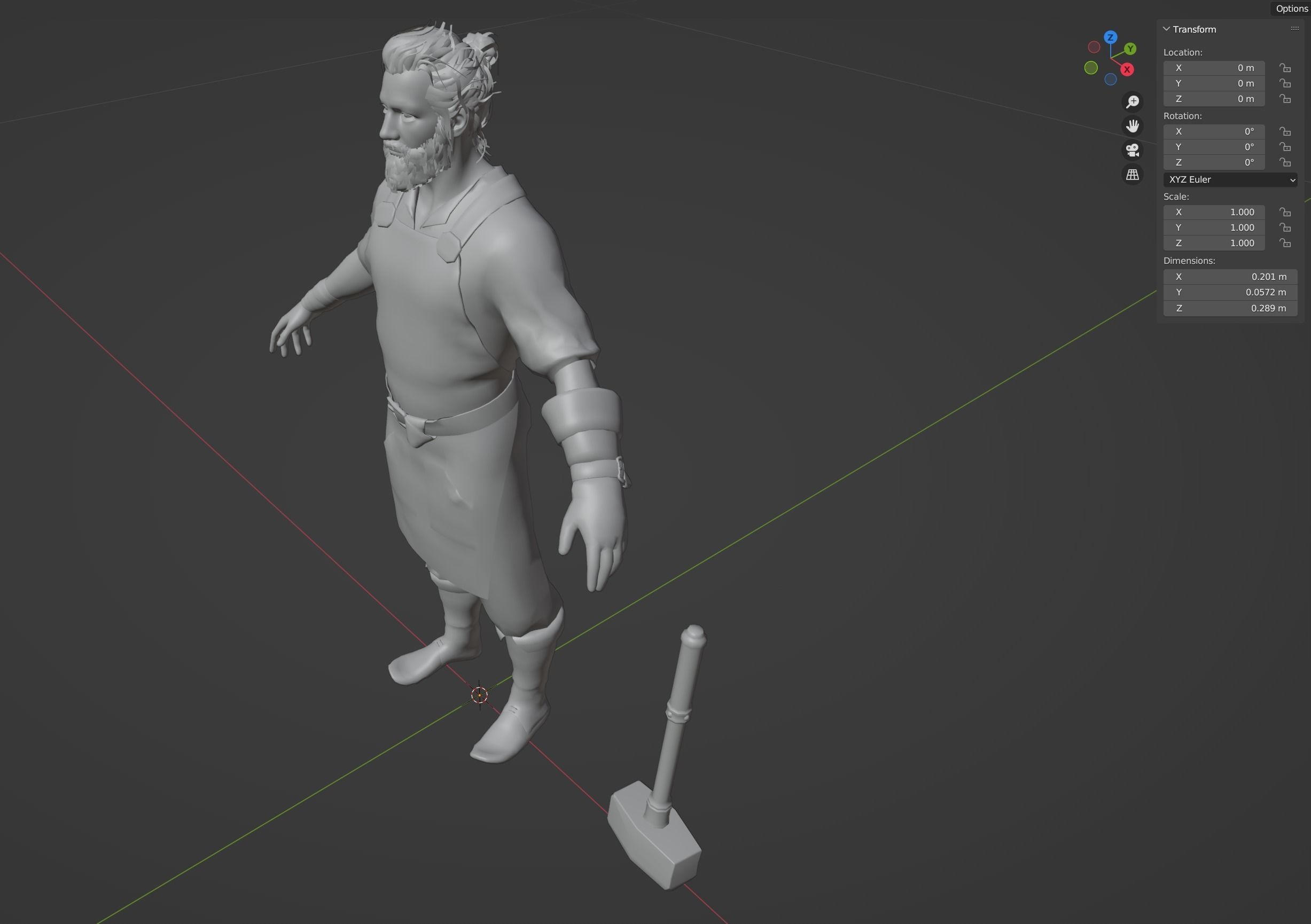 Blacksmith Figure for 3D Print 3D model 3D printable | CGTrader