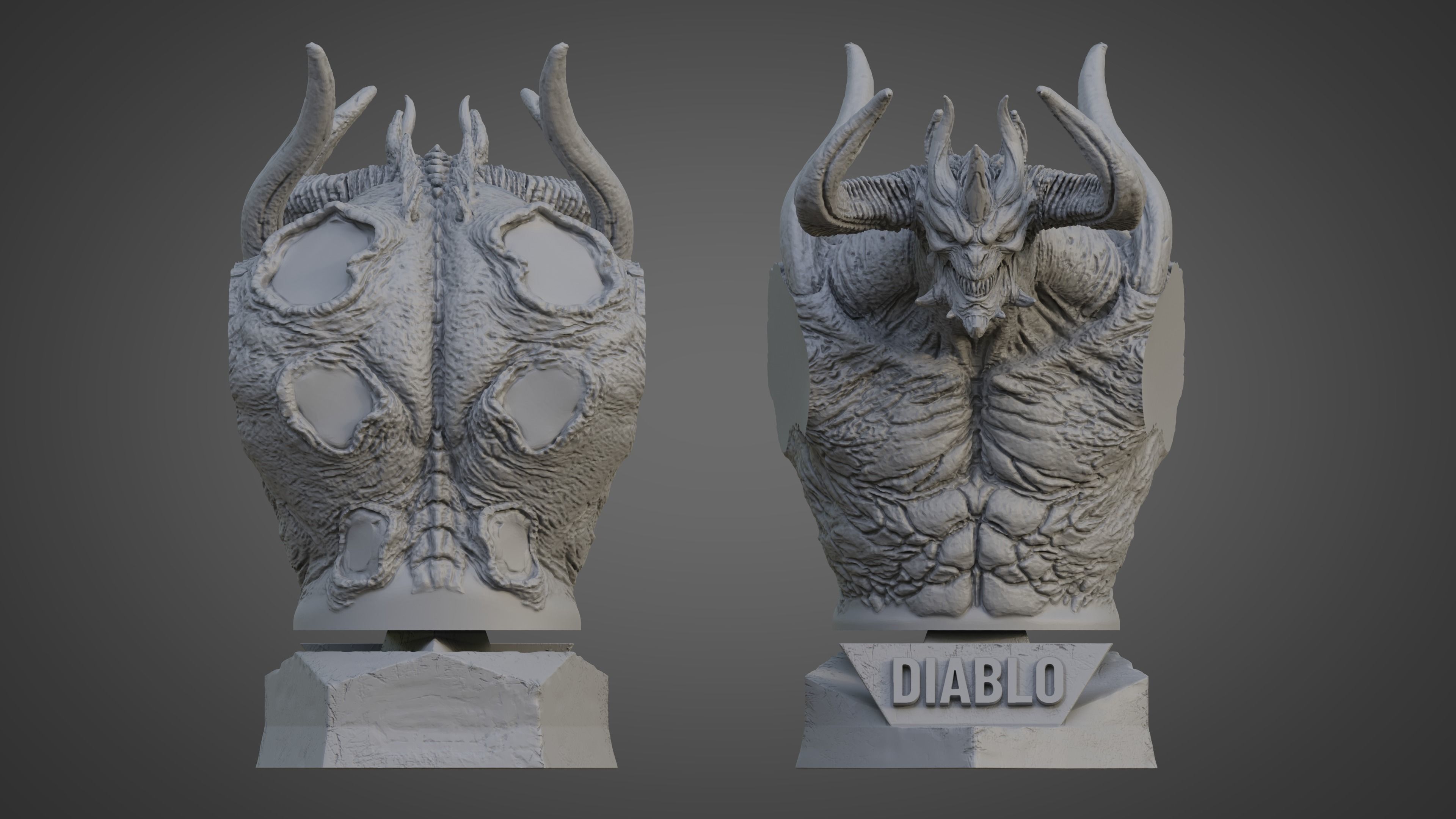 DIABLO ULTRA-DETAILED SUPPORT-FREE BUST 3D MODEL 3D model | CGTrader