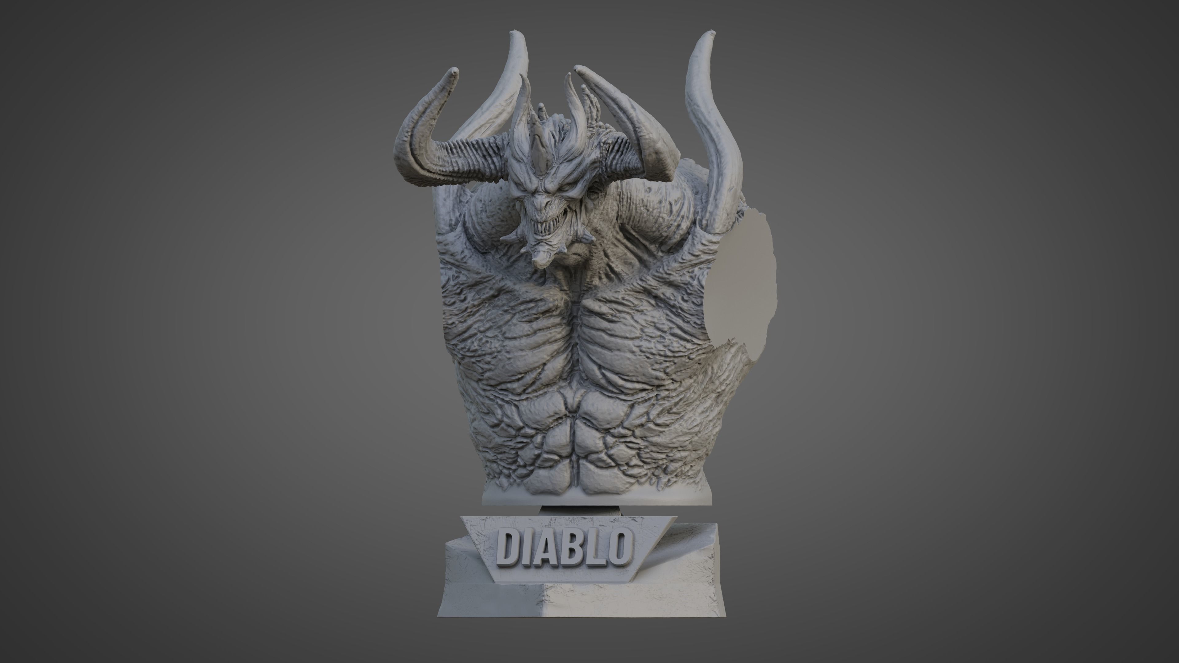DIABLO ULTRA-DETAILED SUPPORT-FREE BUST 3D MODEL 3D model | CGTrader