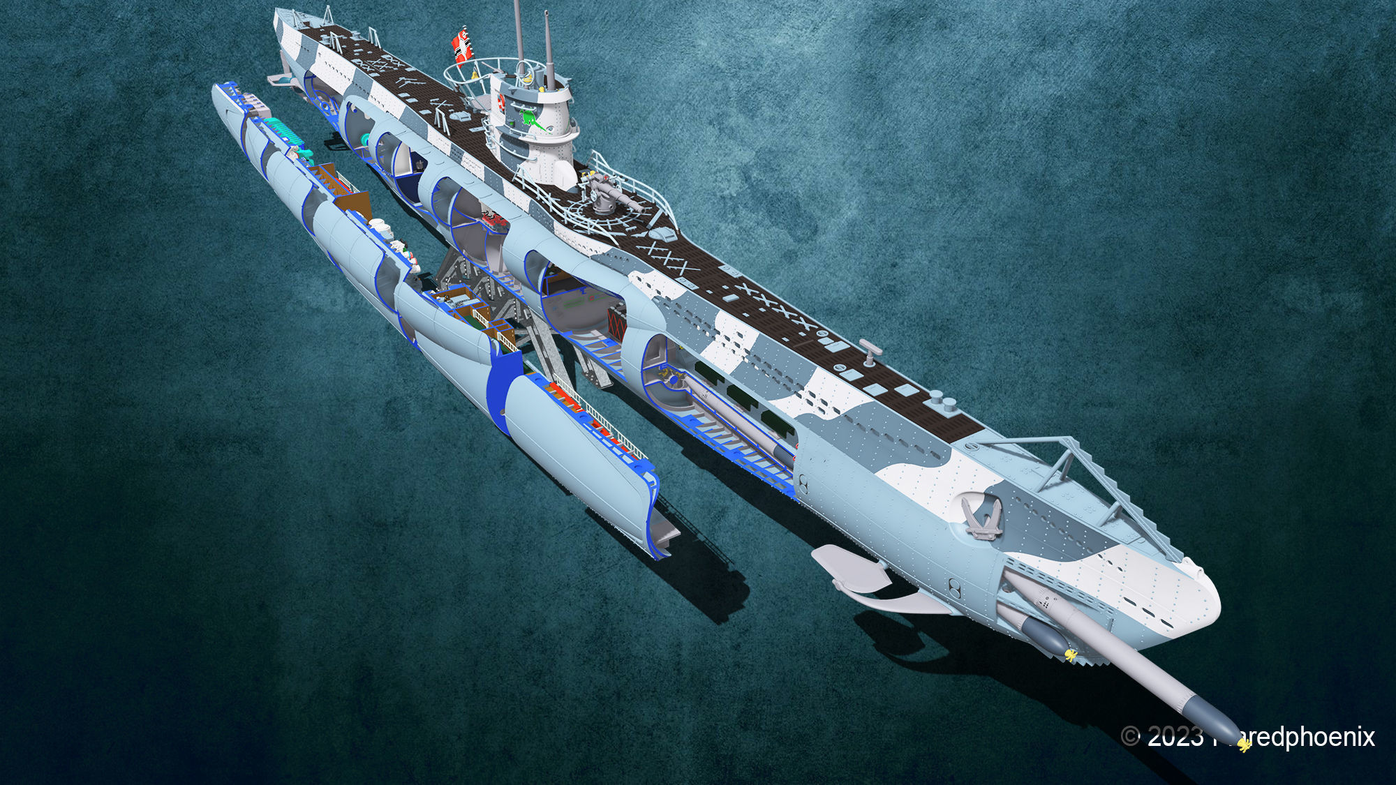 U-Boot Typ VII-C Interior 3D model 3D printable | CGTrader