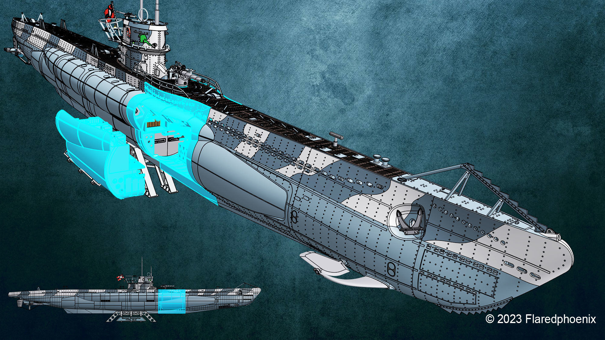 U-Boot Typ VII-C Interior 3D model 3D printable | CGTrader