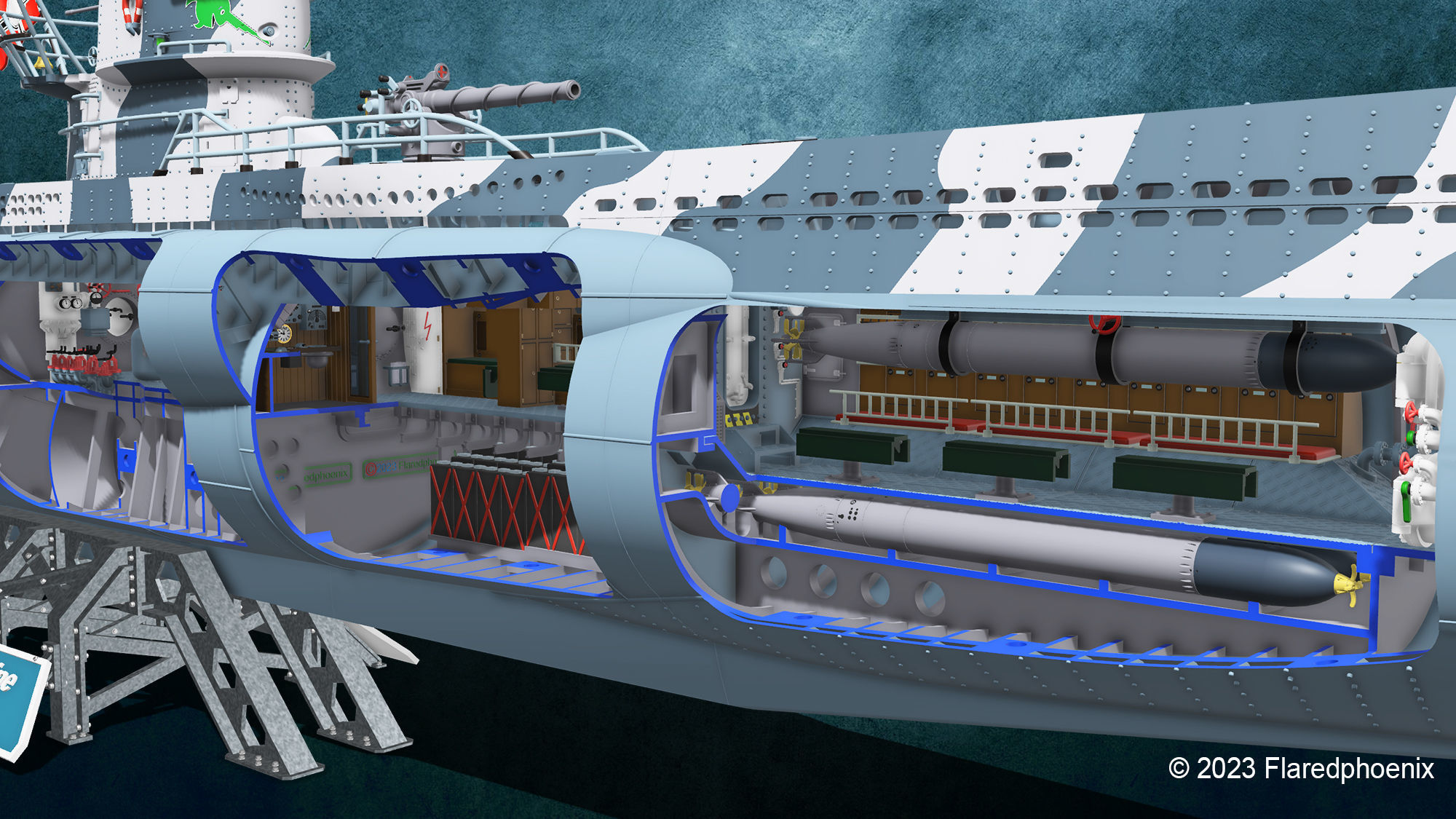 U-Boot Typ VII-C Interior 3D model 3D printable | CGTrader