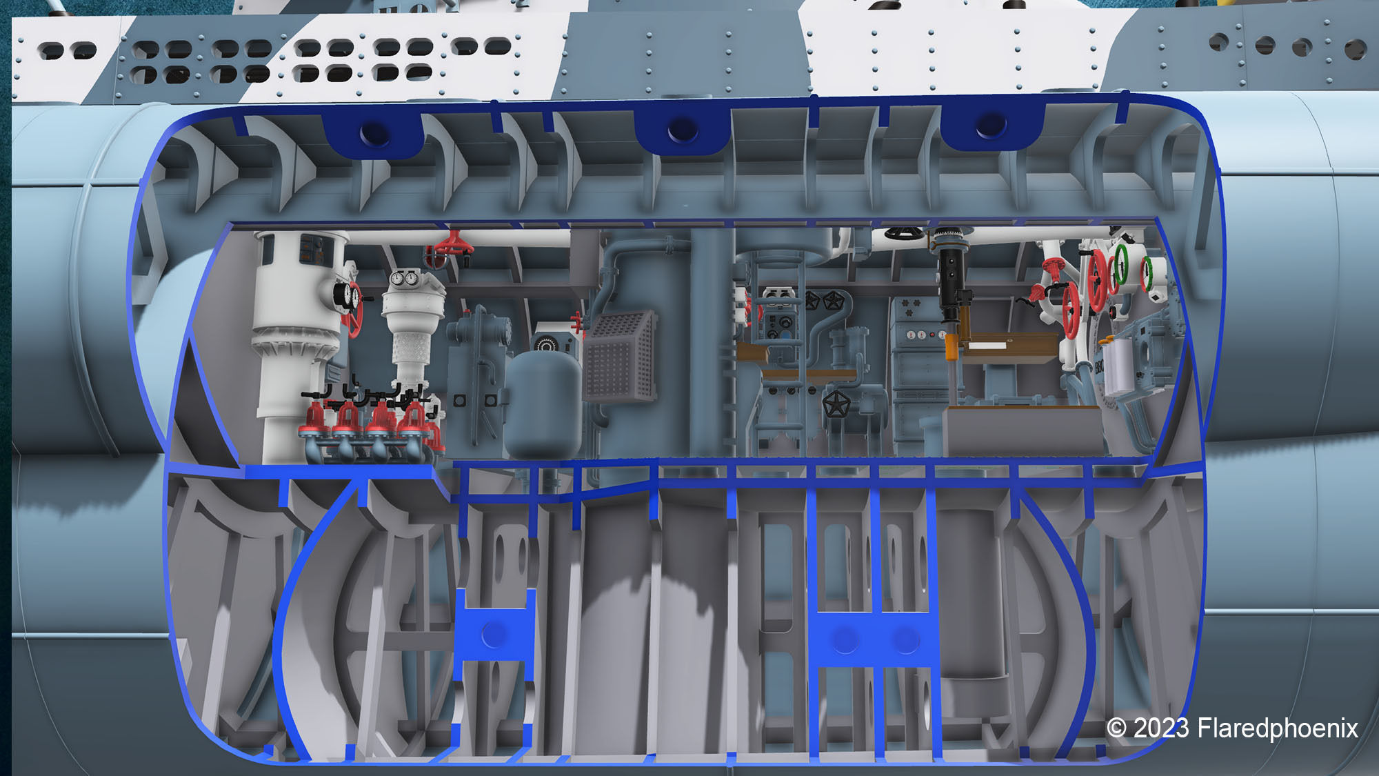 U-Boot Typ VII-C Interior 3D model 3D printable | CGTrader