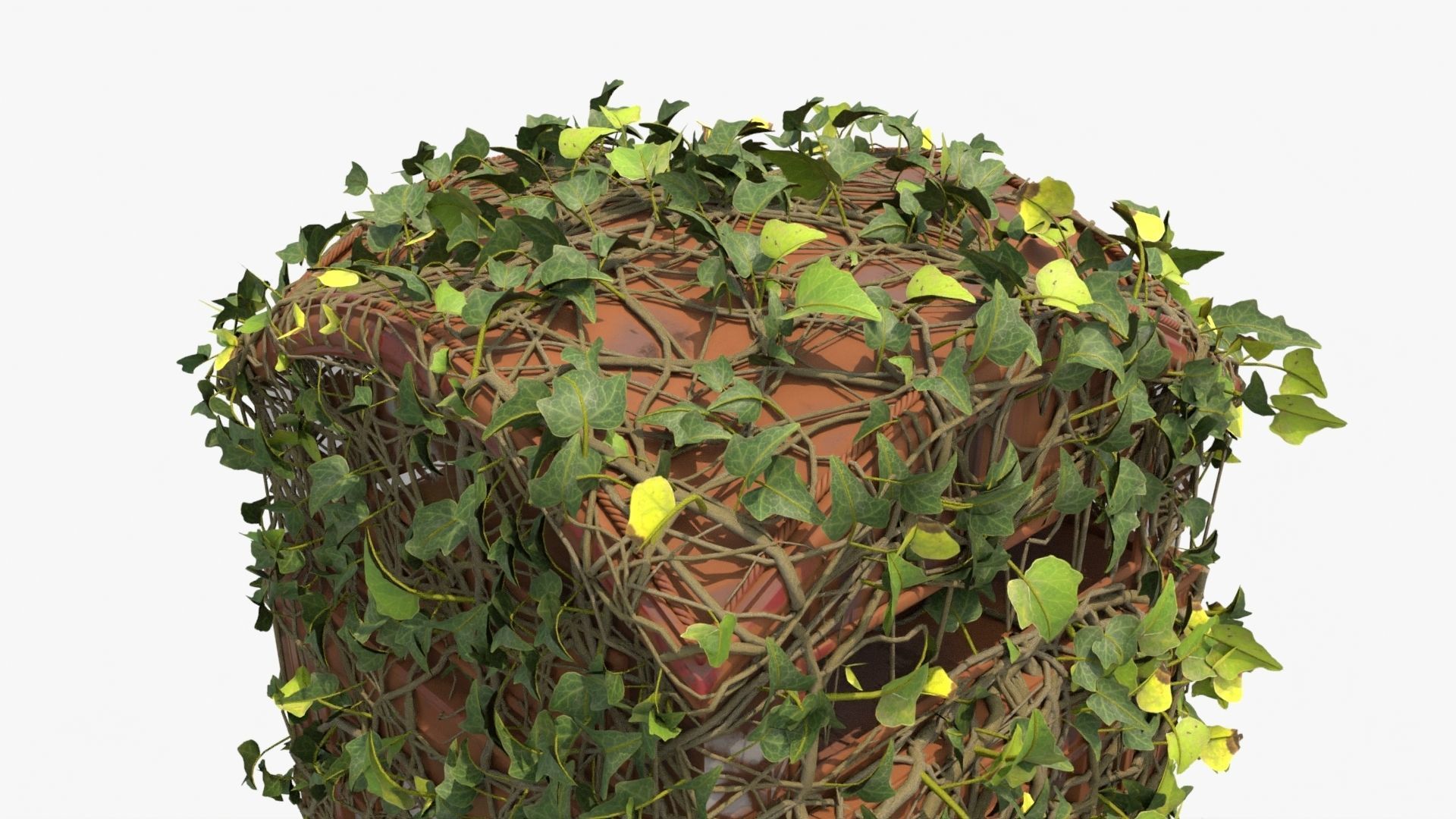 3D model Rusty Telephone Box with Ivy decoration VR / AR / low-poly ...