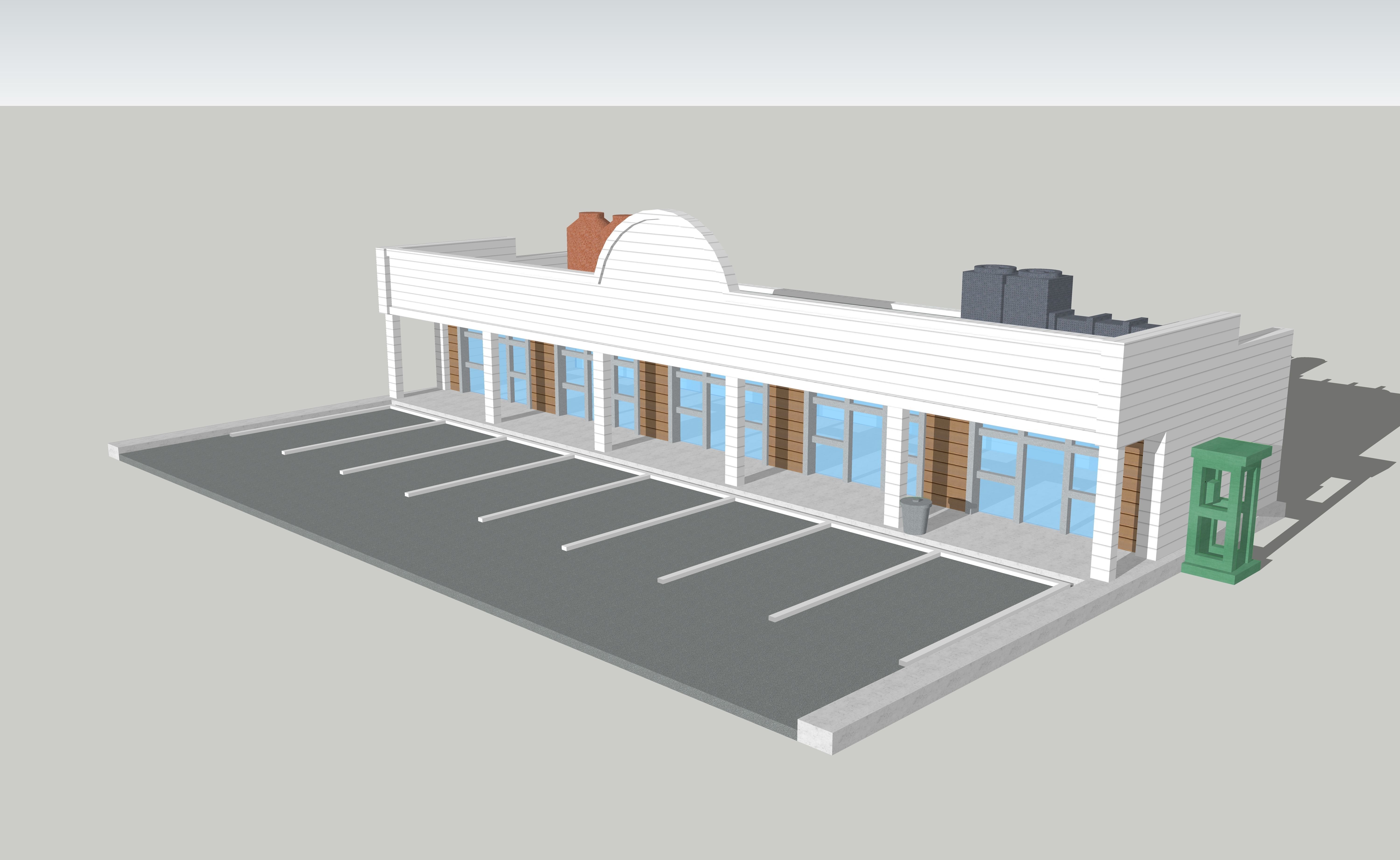 3D model Shopping Centre Mall with Parking Lot by Outland Models VR ...