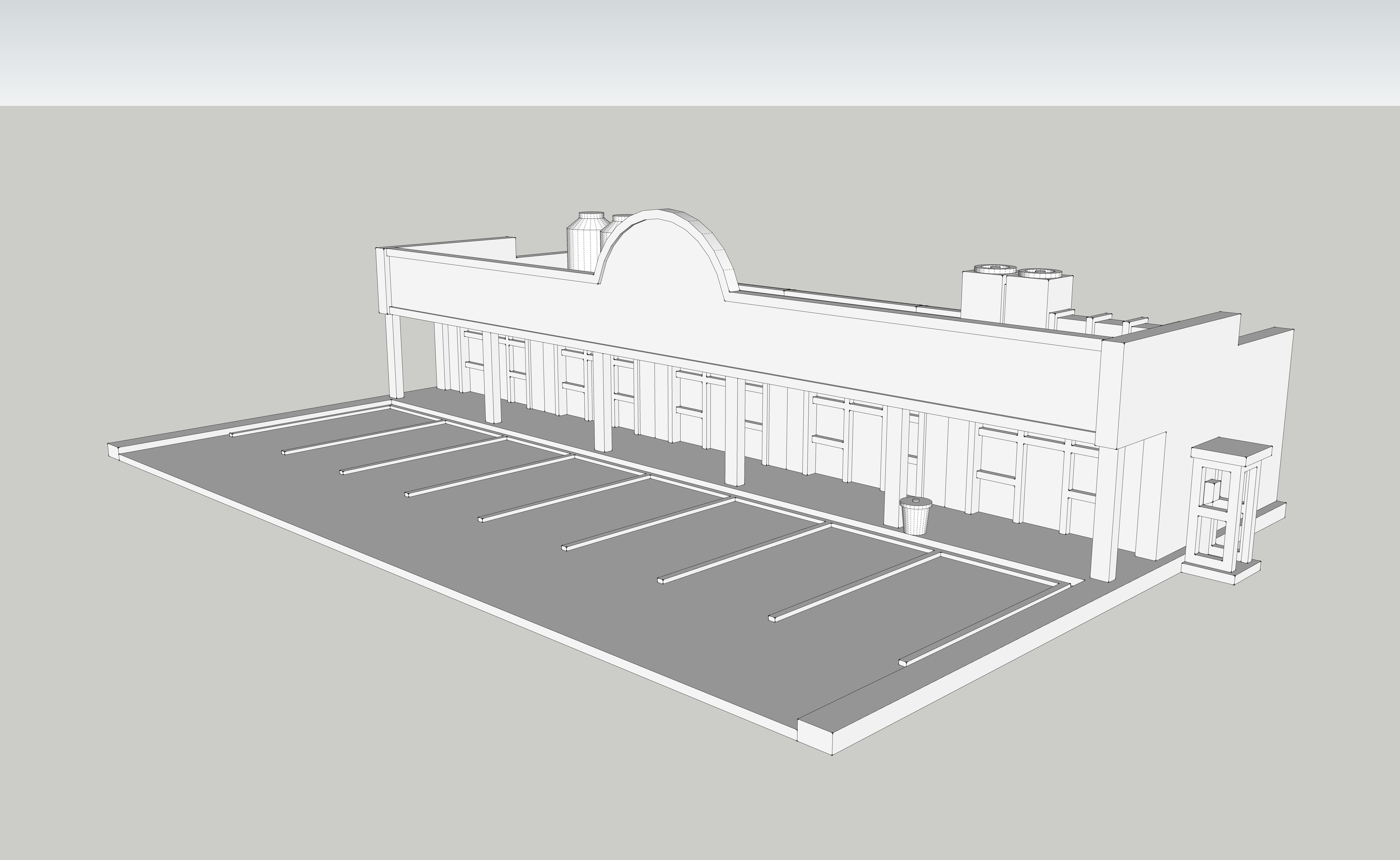 3D model Shopping Centre Mall with Parking Lot by Outland Models VR ...