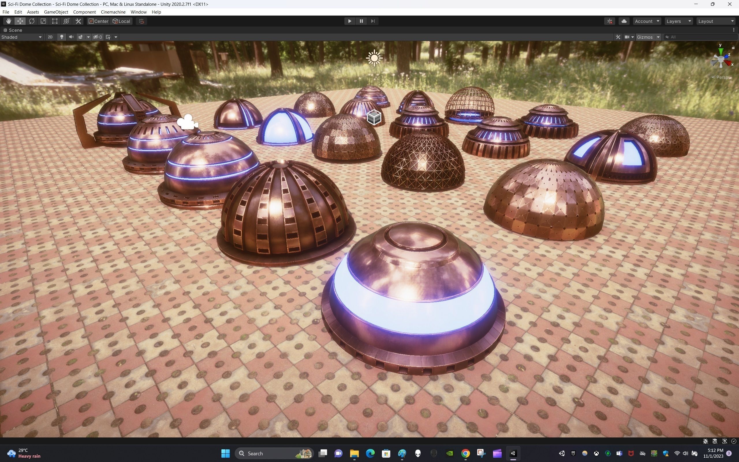 3D model Sci-Fi Dome Collection VR / AR / low-poly | CGTrader