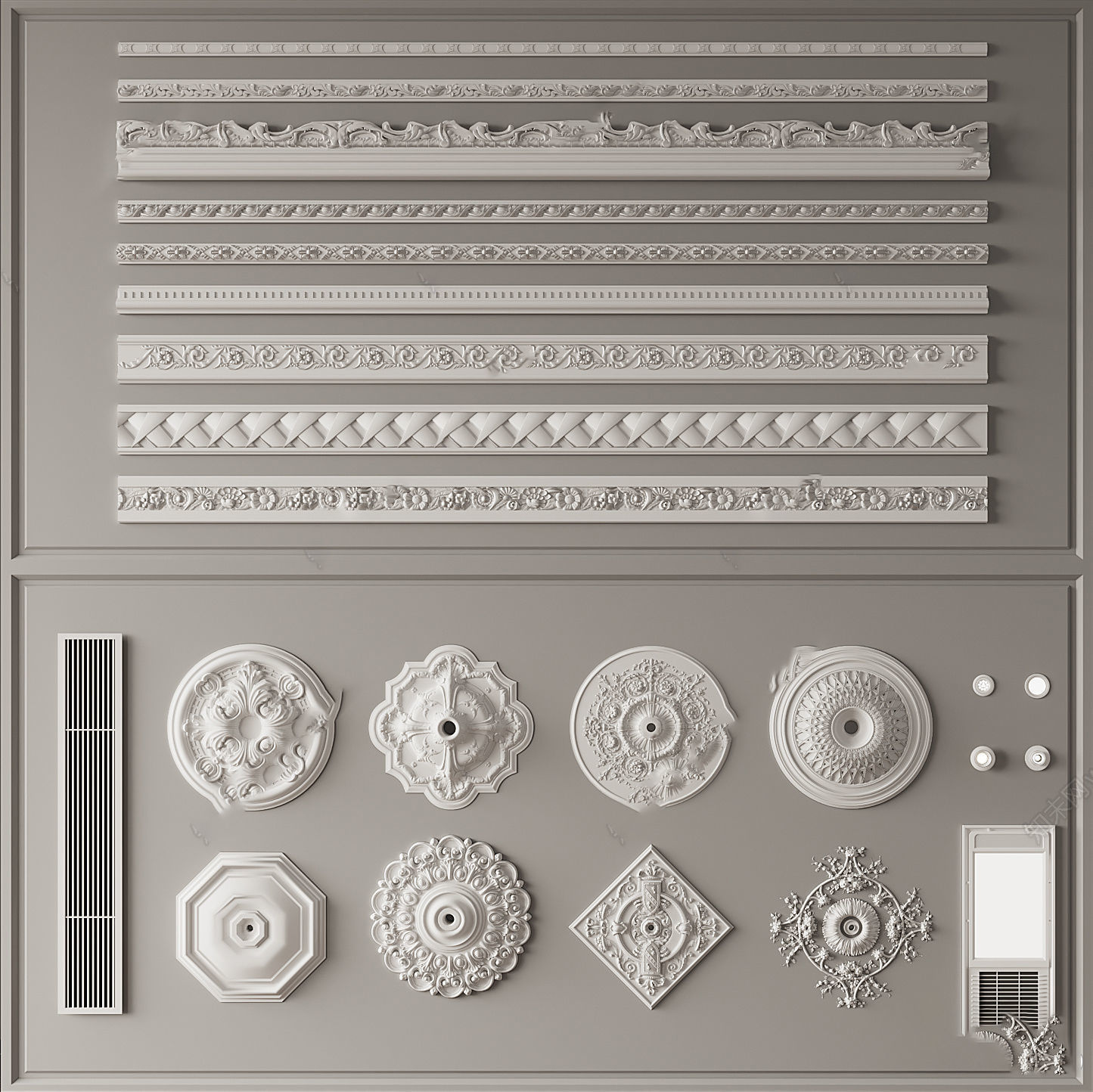 detail arch classical 2D 3D free 3D model | CGTrader