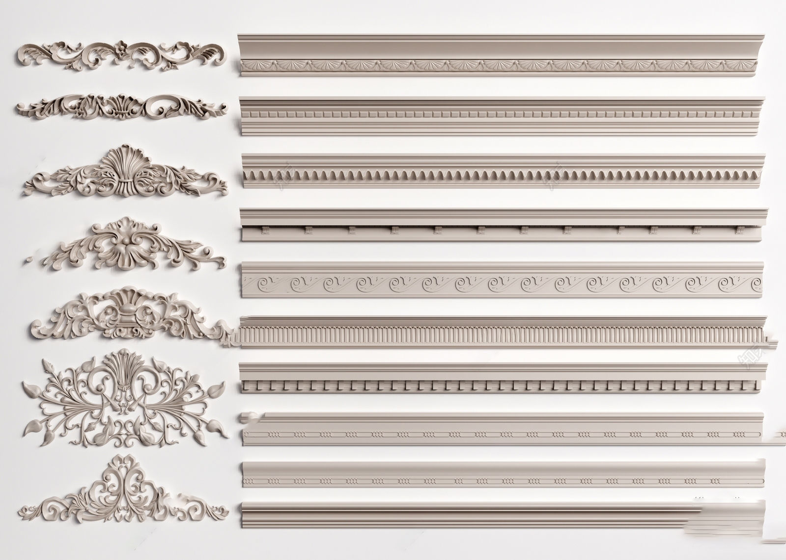 detail arch classical 2D 3D free 3D model | CGTrader