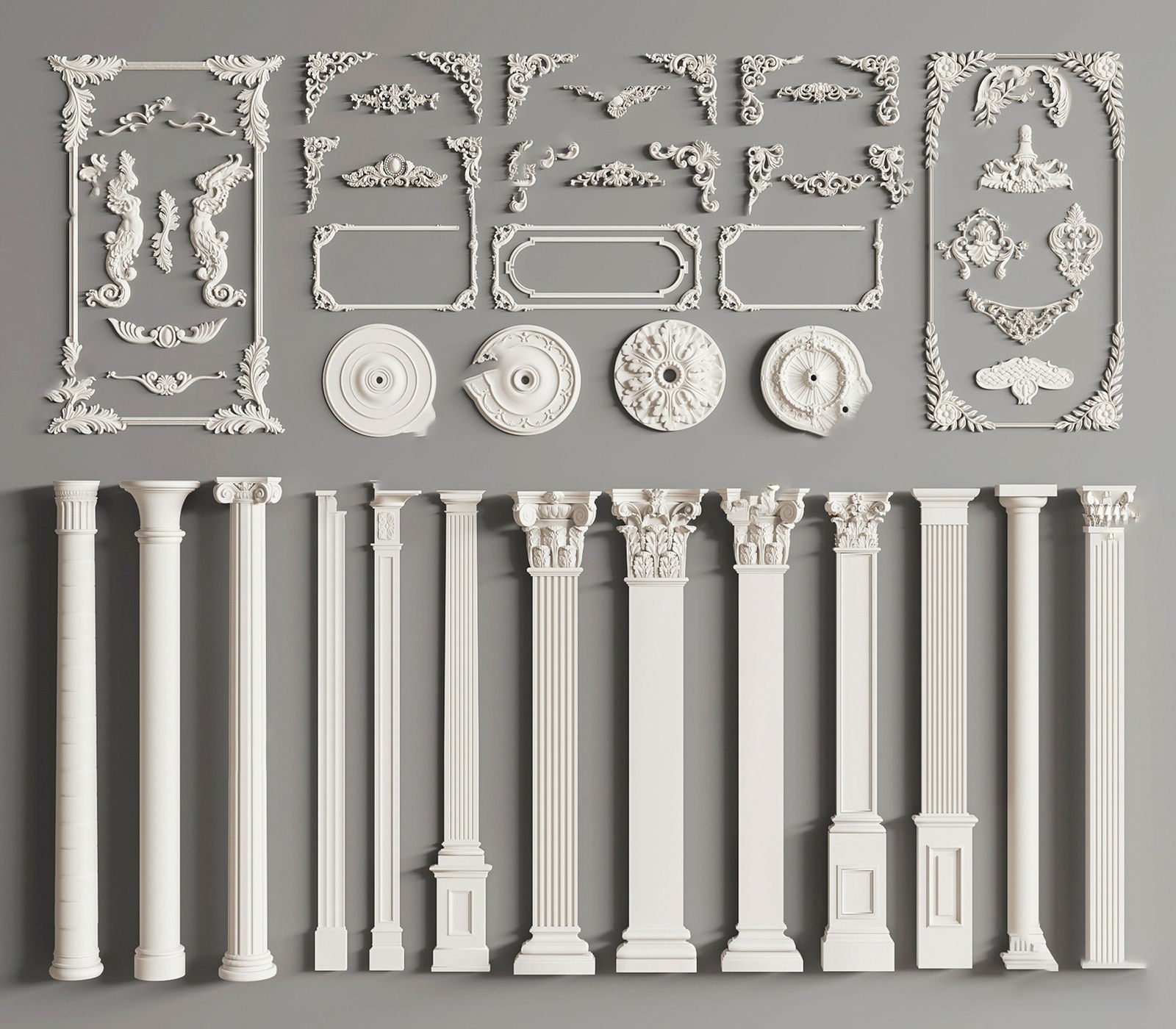 detail arch classical 2D 3D free 3D model | CGTrader