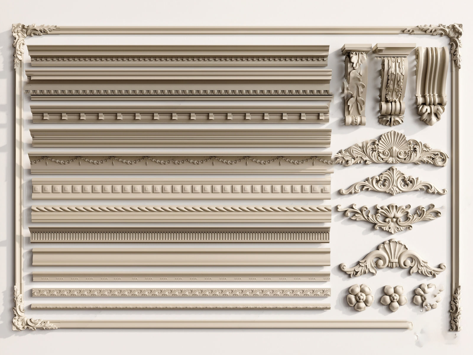 detail arch classical 2D 3D free 3D model | CGTrader