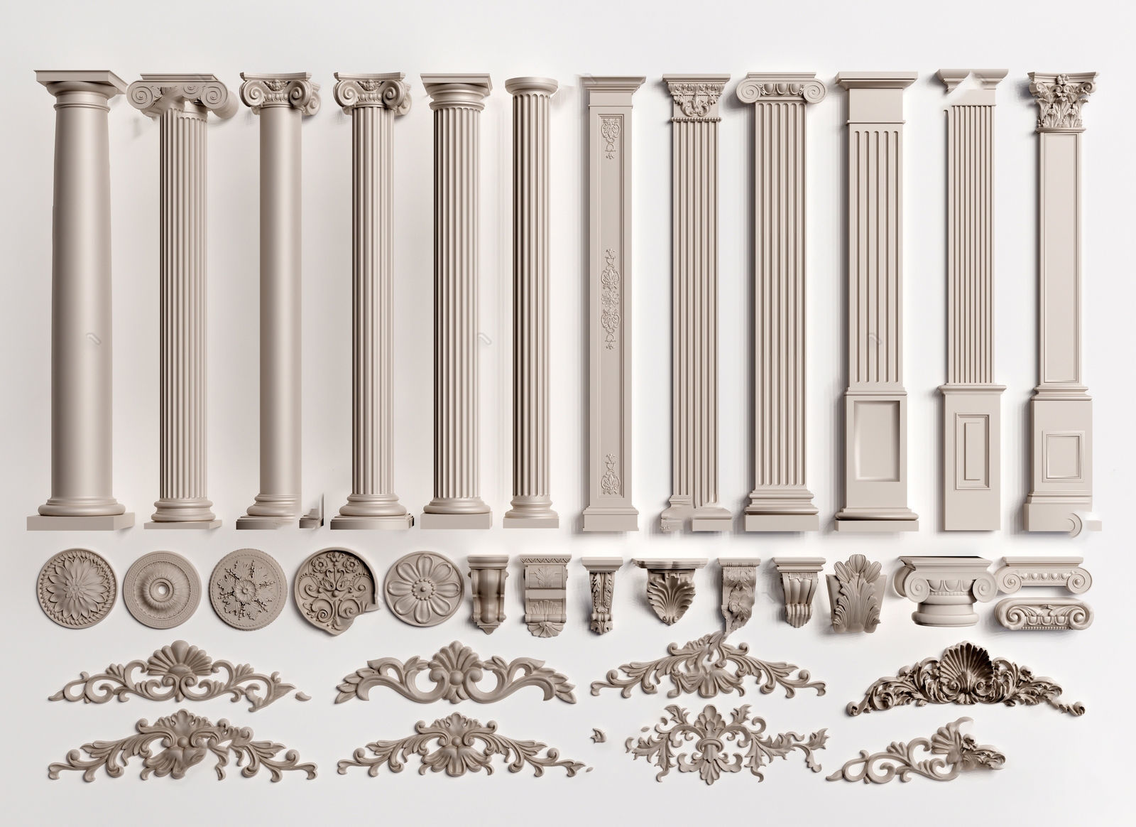 detail arch classical 2D 3D free 3D model | CGTrader