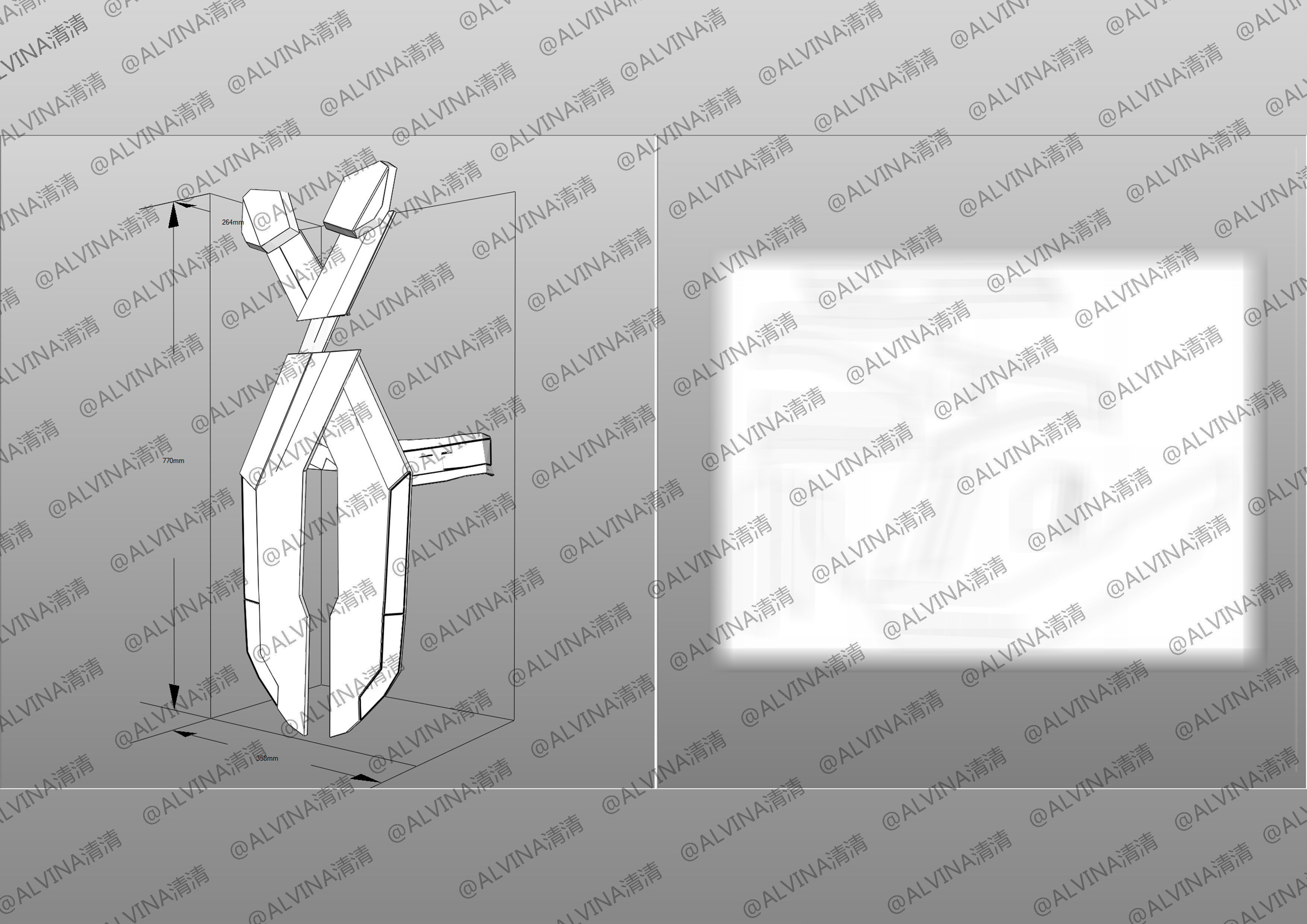3D model KR Geats Laser Boost Form Armor - DIY Cosplay Pepakura Foam VR ...