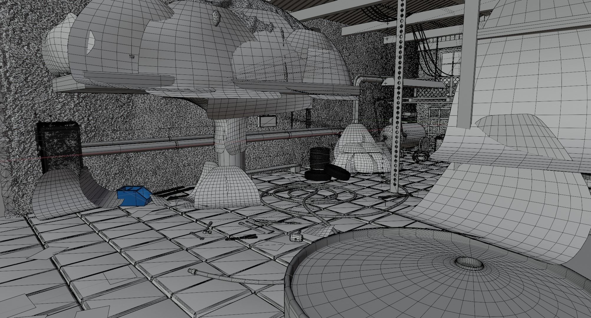 Abandoned Garage Scene 3D model | CGTrader