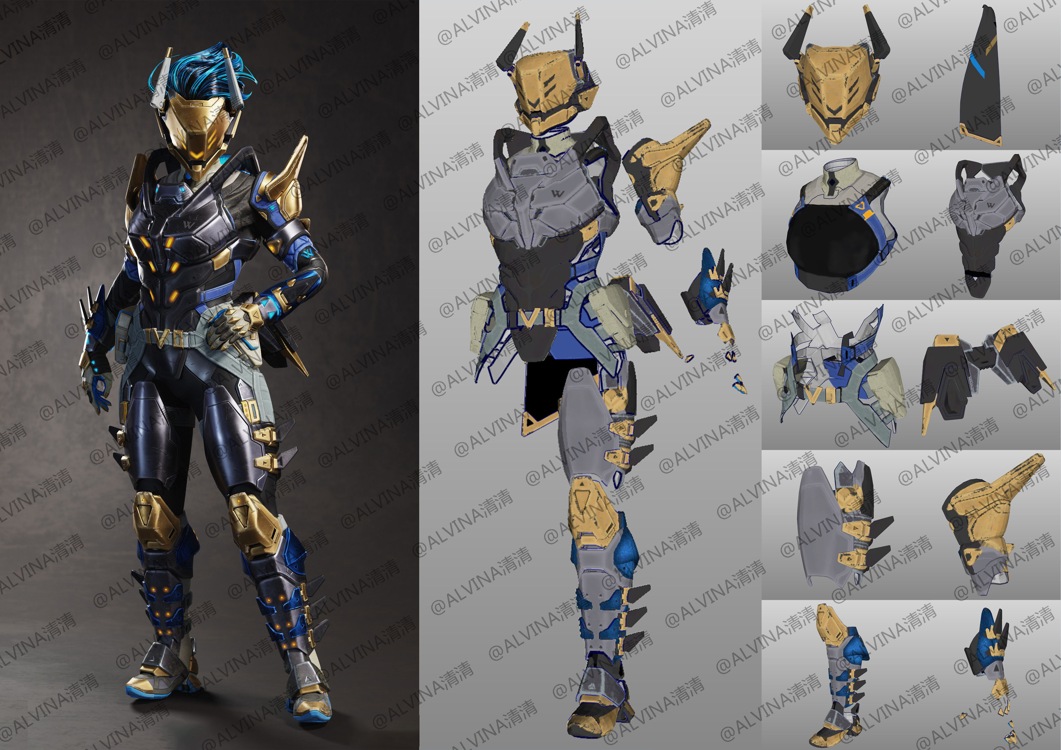 3D model APEX Legend VoidShifter Wraith Armor - DIY Cosplay Pepakura ...