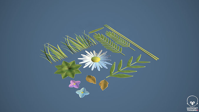 3D model Stylized Foliage Trim-Sheet VR / AR / low-poly | CGTrader
