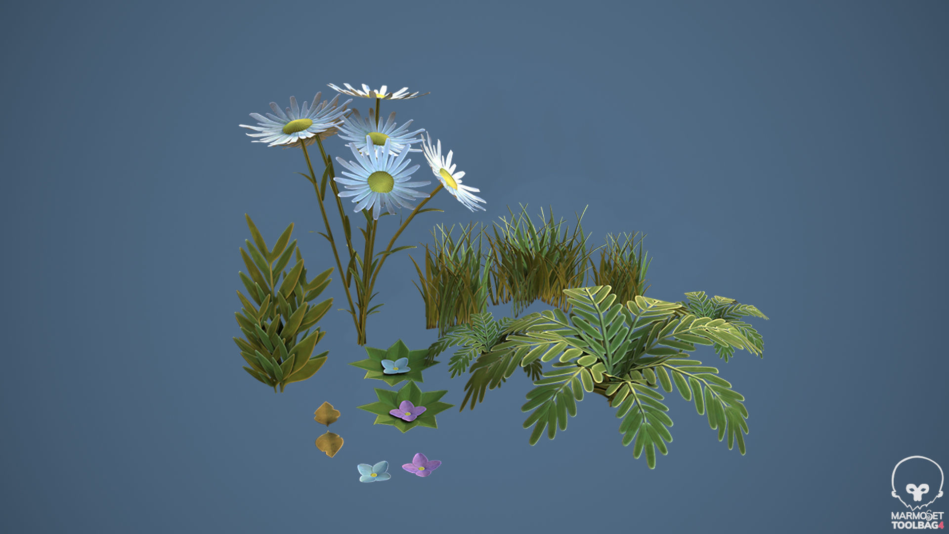 3D model Stylized Foliage Trim-Sheet VR / AR / low-poly | CGTrader