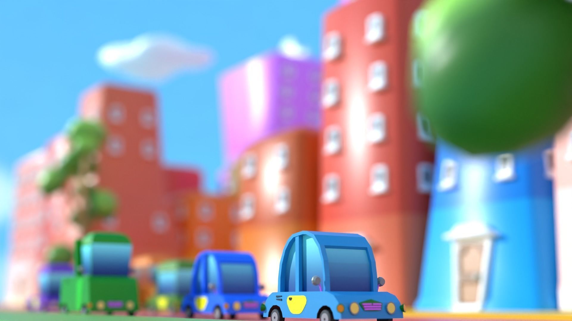 3D model Simple City Cartoon 2 VR / AR / low-poly | CGTrader