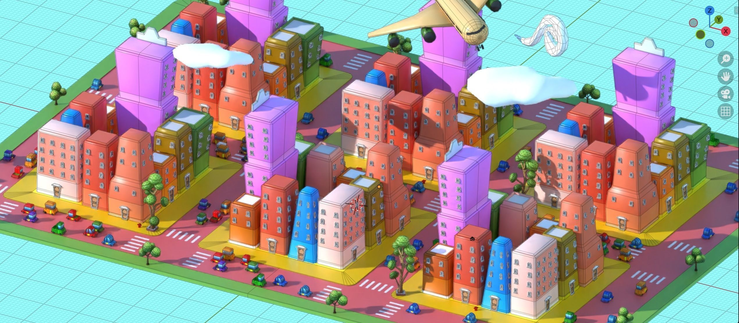 3D model Simple City Cartoon 2 VR / AR / low-poly | CGTrader