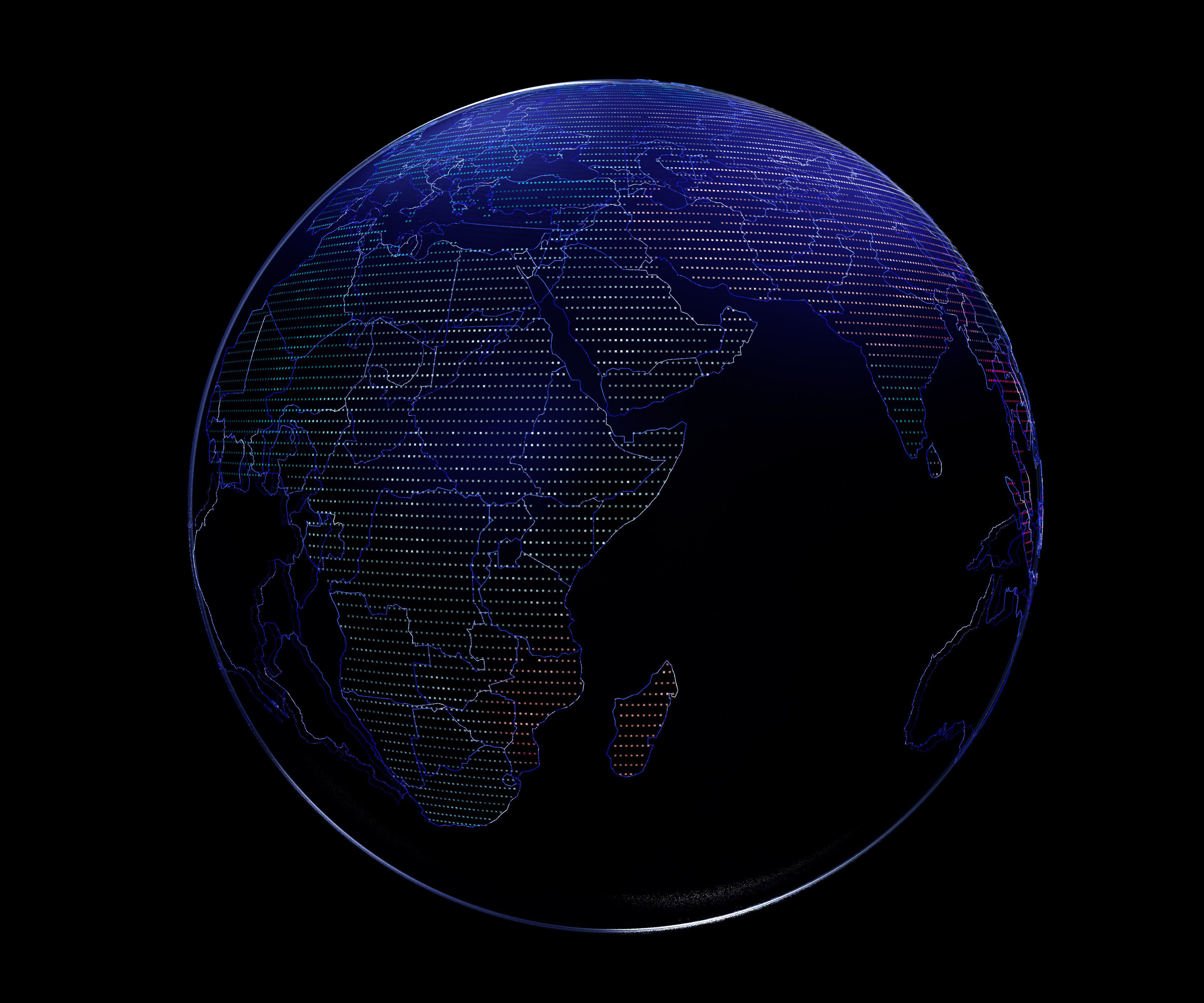 Hologram Planet Earth 3D model animated | CGTrader