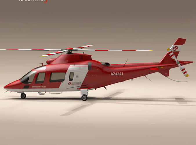 AW109 air ambulance 3D Model .obj .3ds .fbx .c4d .dxf .dae - CGTrader.com