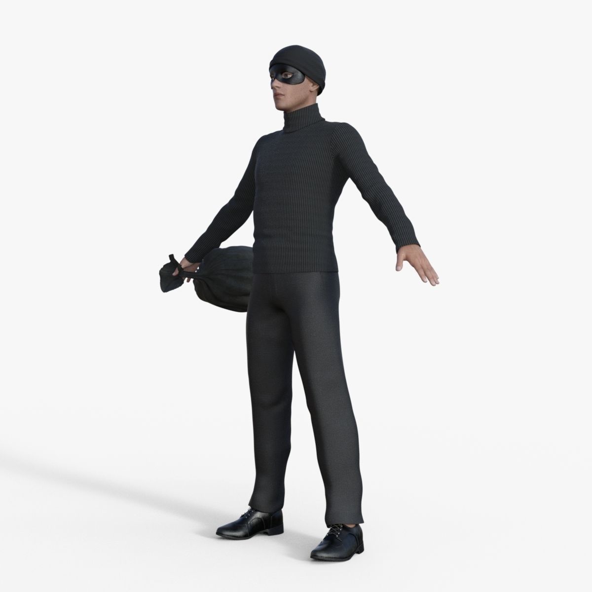 Realistic Thief 3D model rigged | CGTrader
