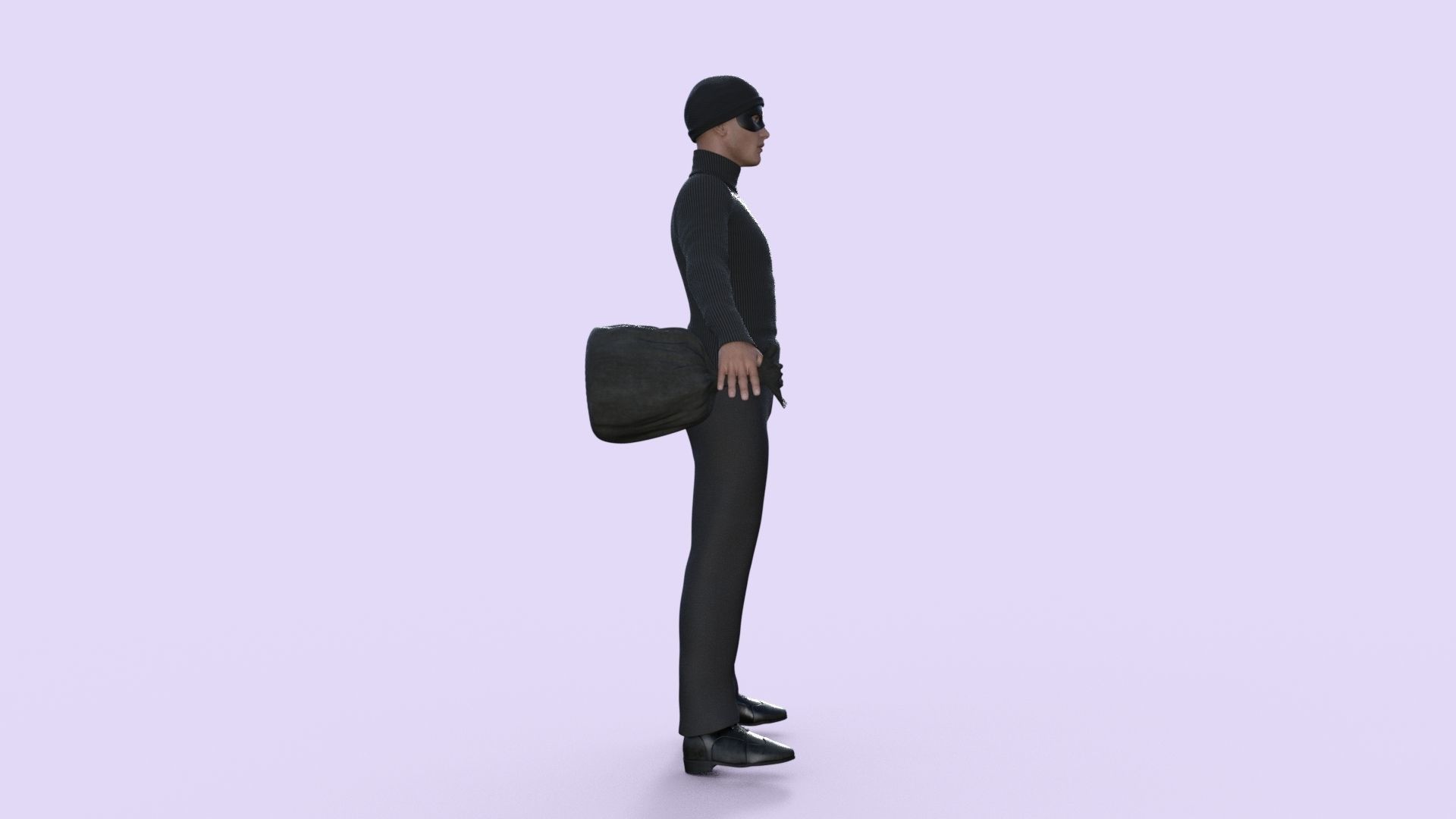 Realistic Thief 3D model rigged | CGTrader