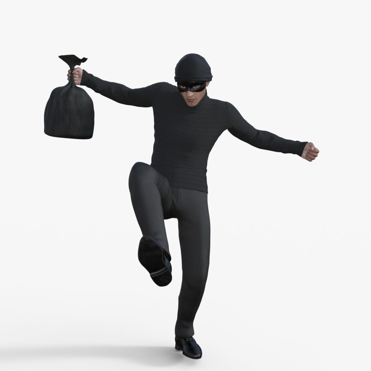 Realistic Thief 3D model rigged | CGTrader