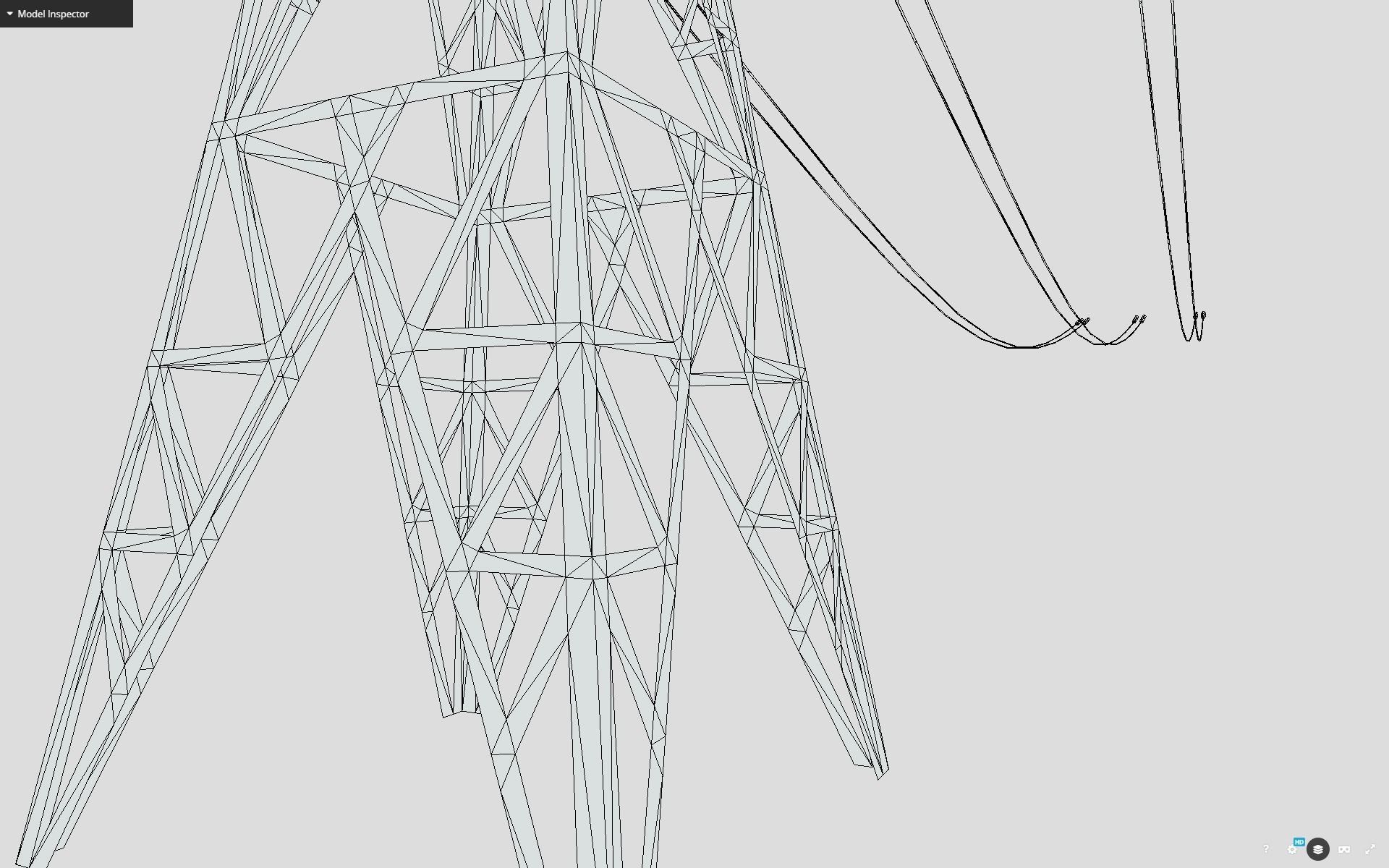 3D model High Voltage Transmission Line Tower Tileable VR / AR / low ...