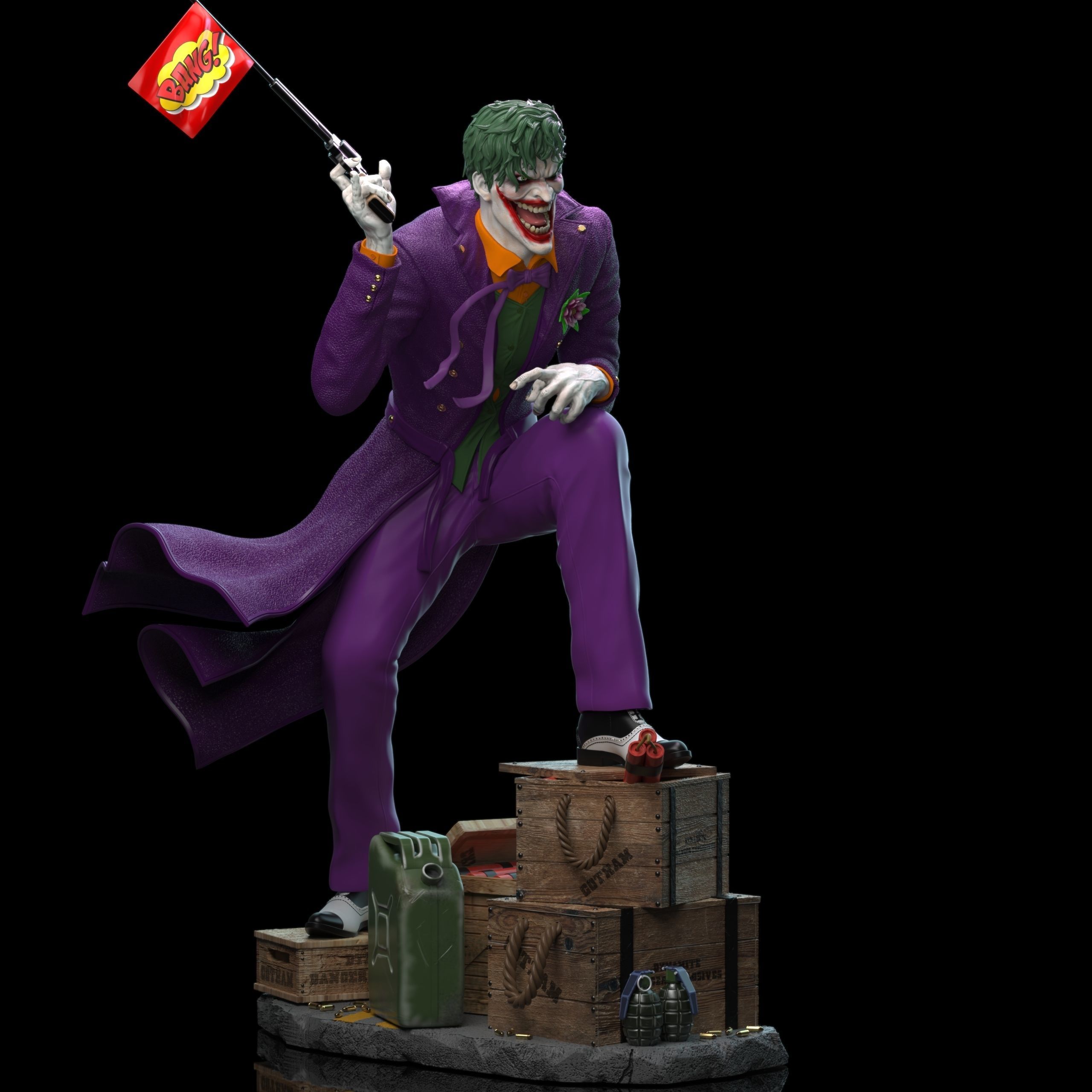 JOKER STL 3D model 3D printable | CGTrader