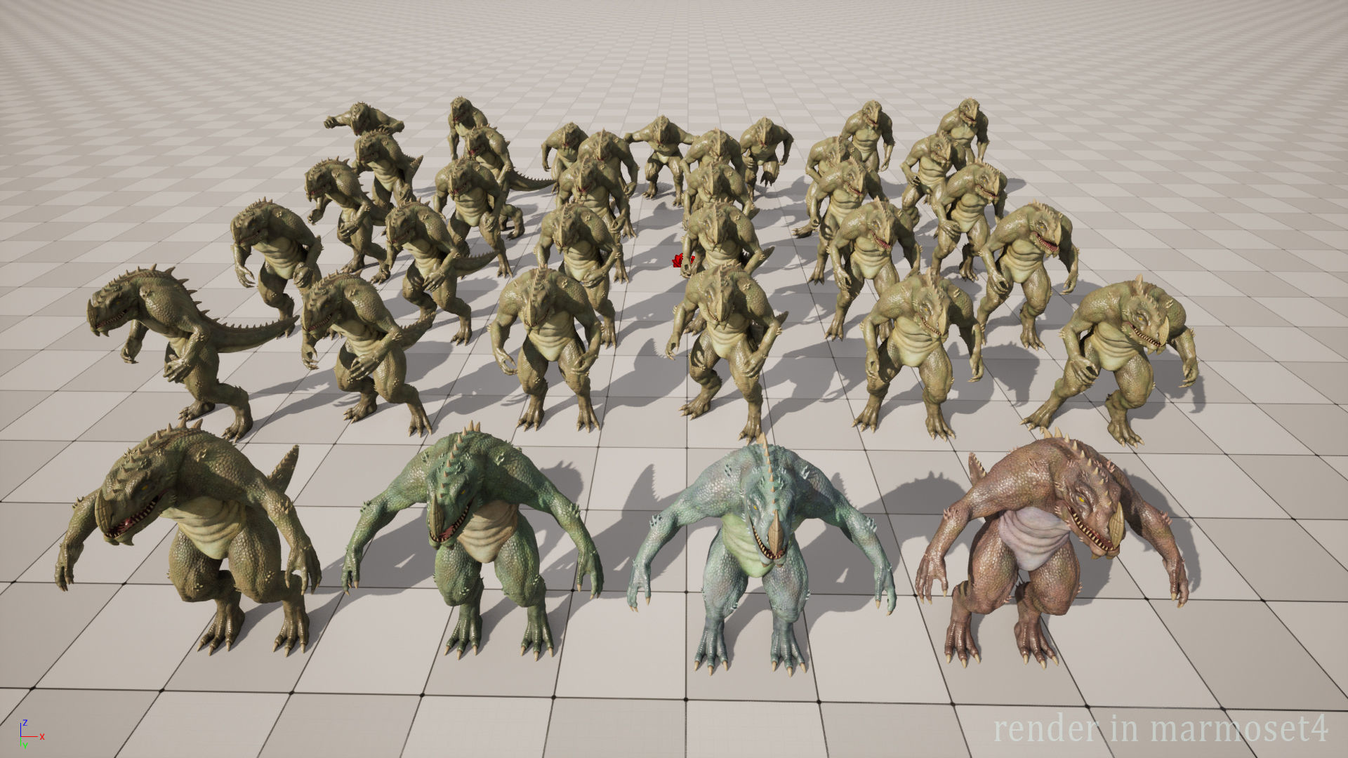 3D model Huge lizard monster VR / AR / low-poly | CGTrader