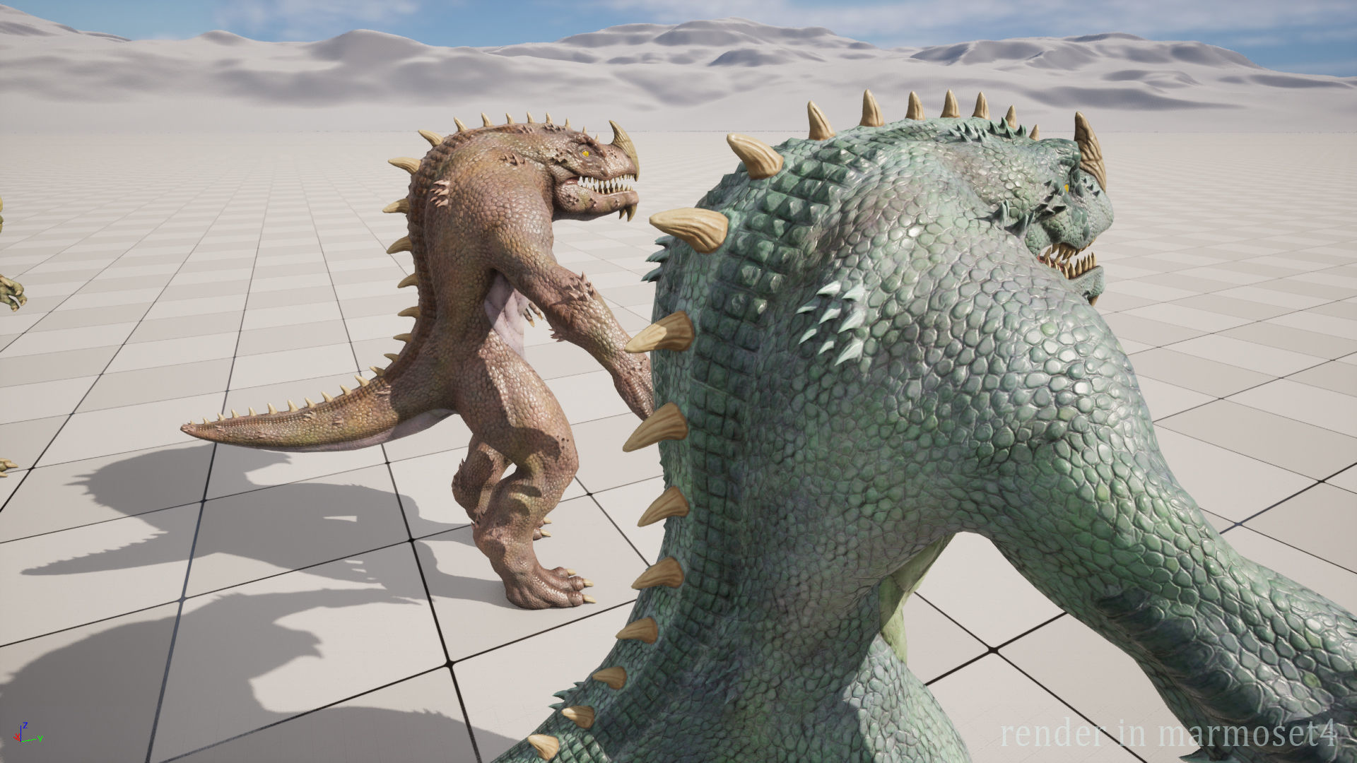 3D model Huge lizard monster VR / AR / low-poly | CGTrader